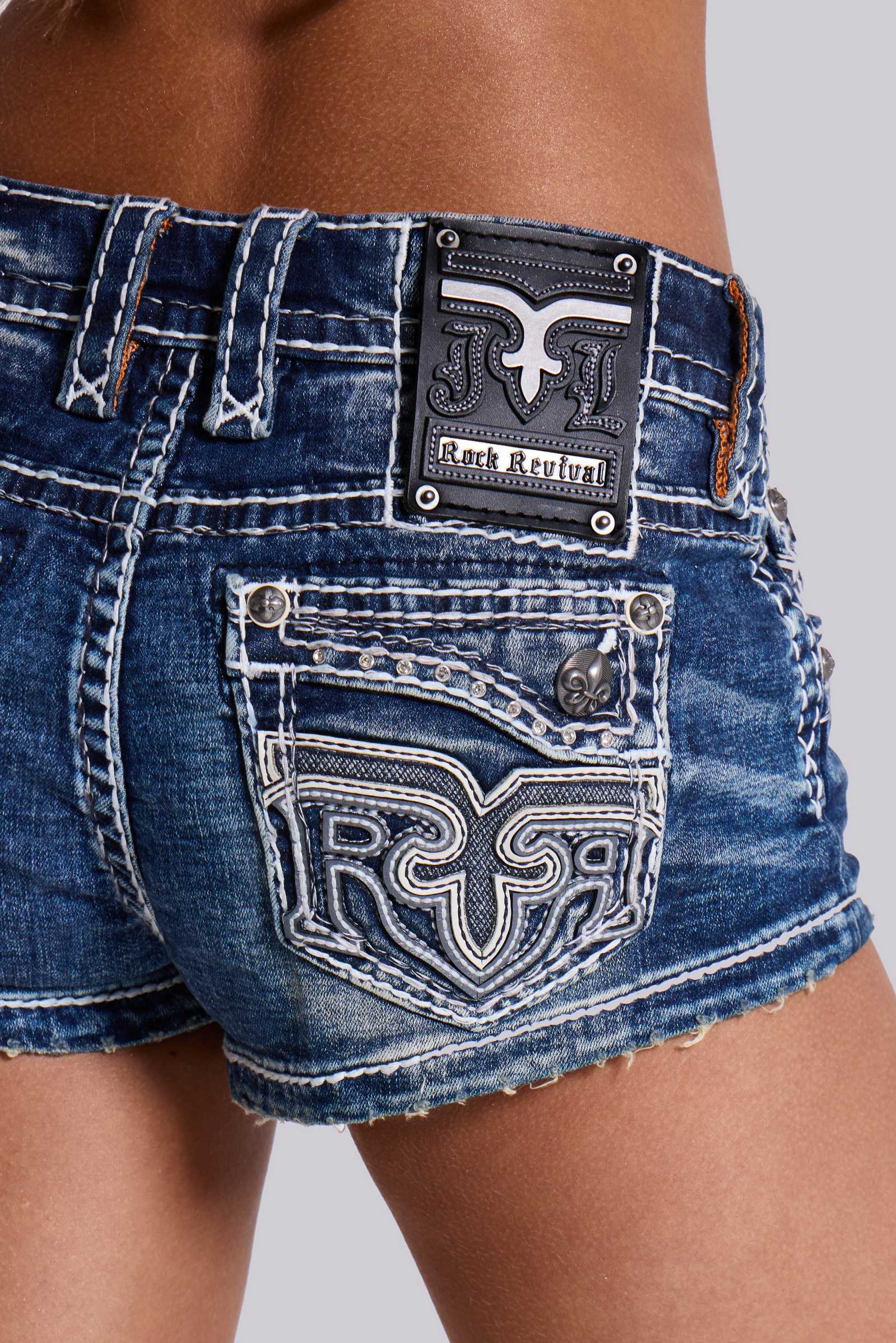 Shop Rock Revival Denim Mini Shorts | Jaded London | Clothing
