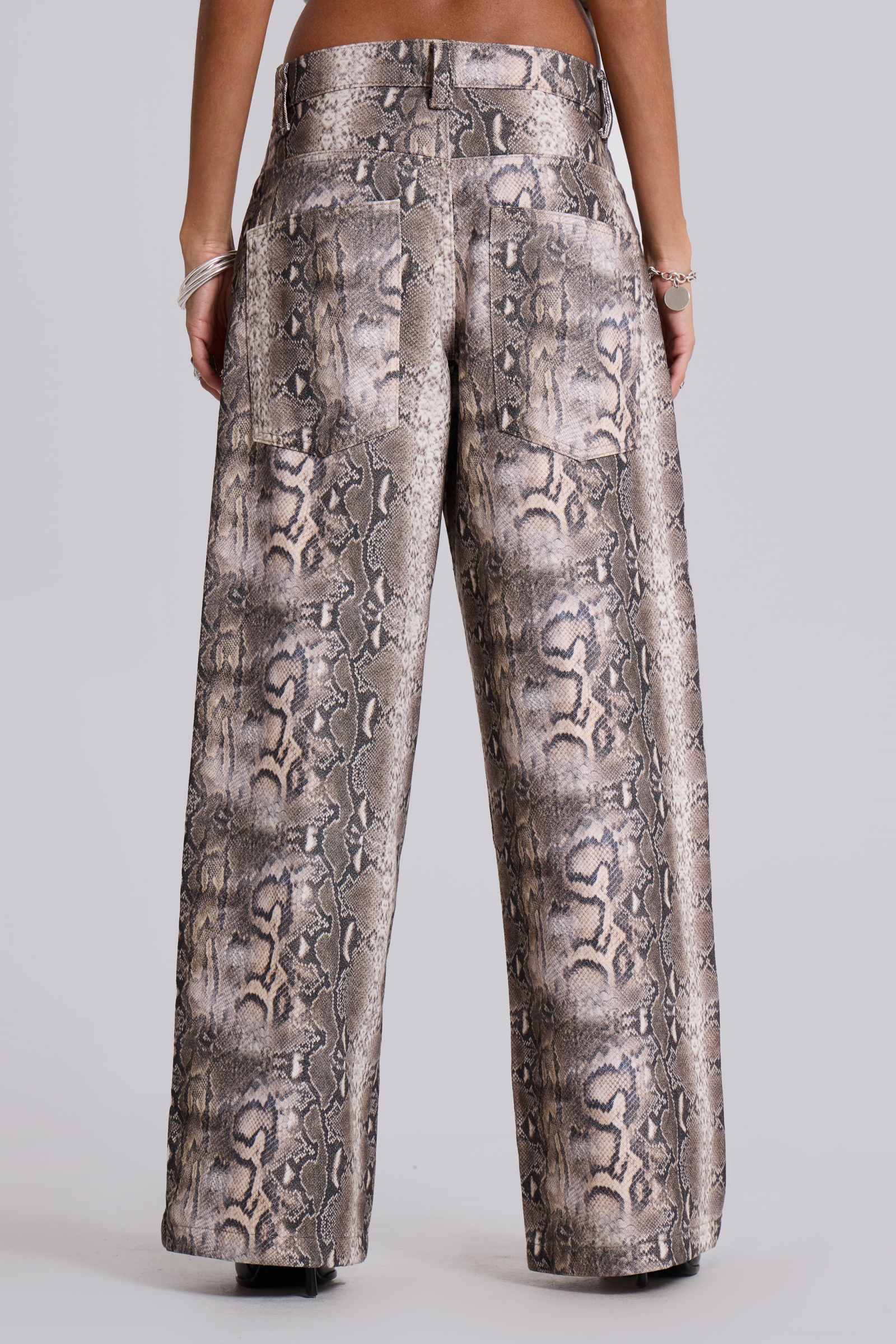 Shop Boa Snake Print Colossus Jeans | Jaded London | Clothing