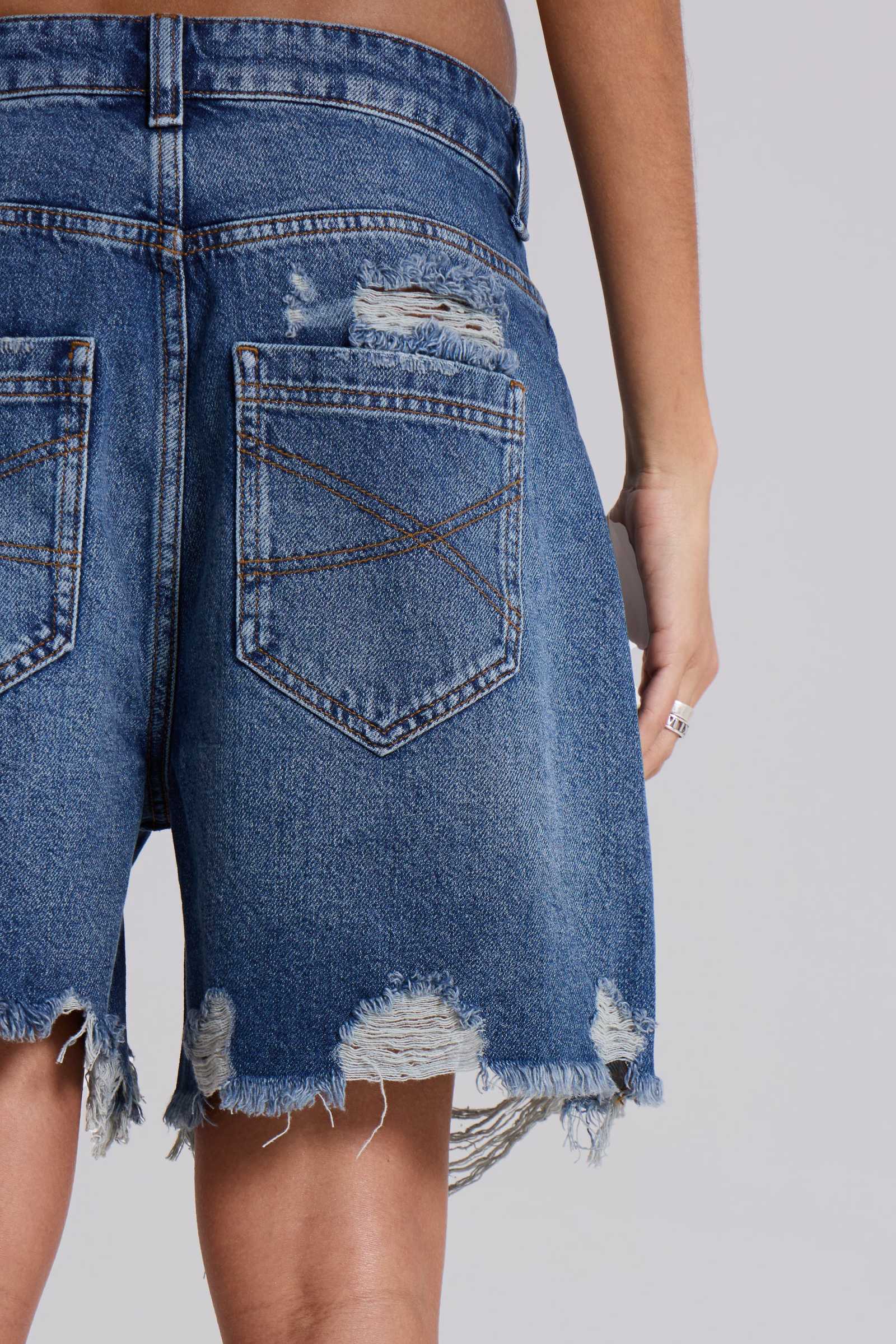 Shop Mid Blue Revenge Jorts | Jaded London | Clothing