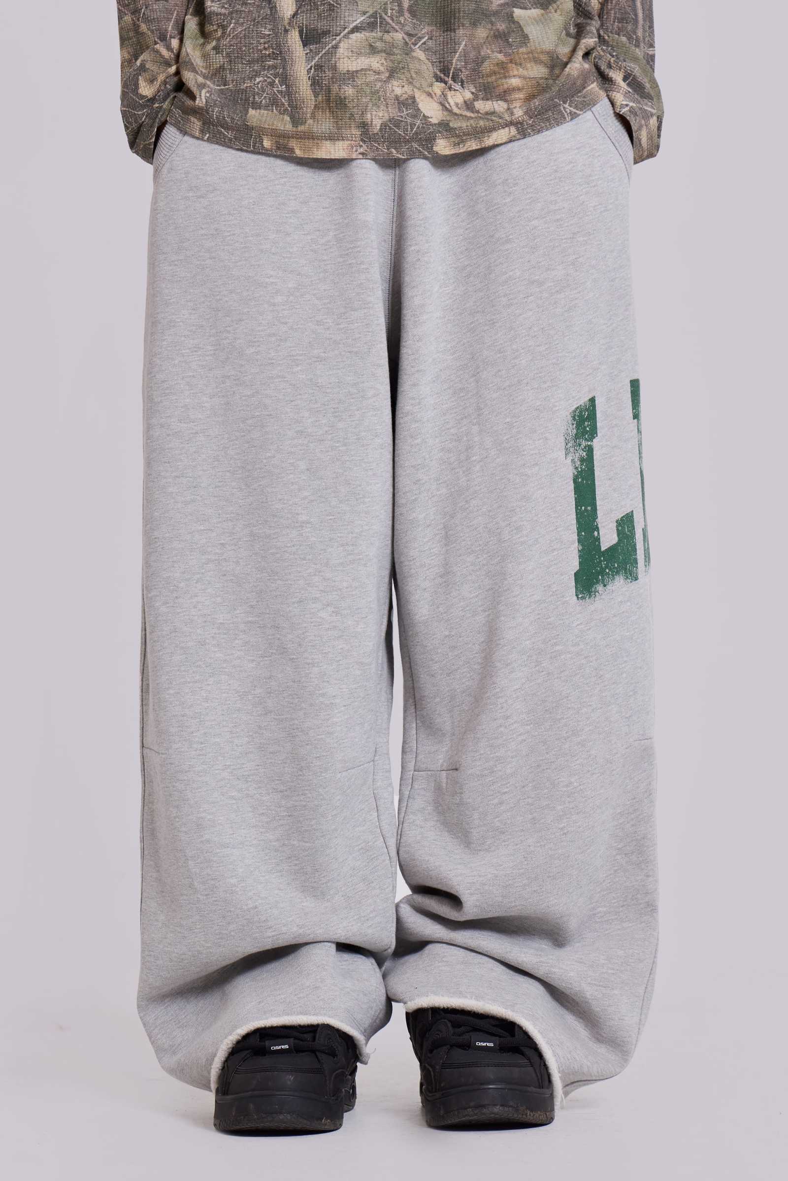 LDN Print Grey Marl Monster Joggers | Jaded Man | Clothing