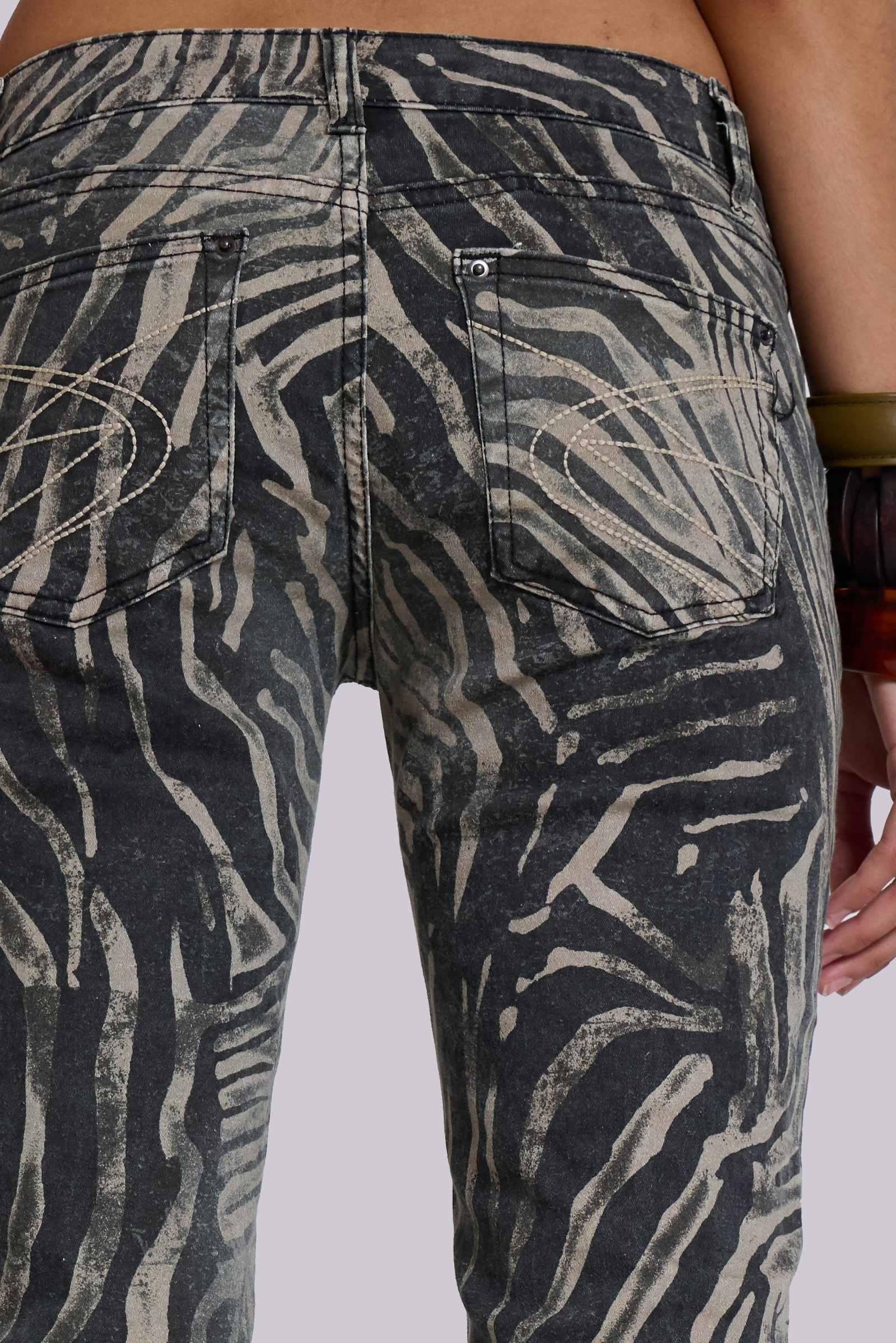 Leona Bootcut Cooper Jeans in Zebra | Jaded London | Clothing