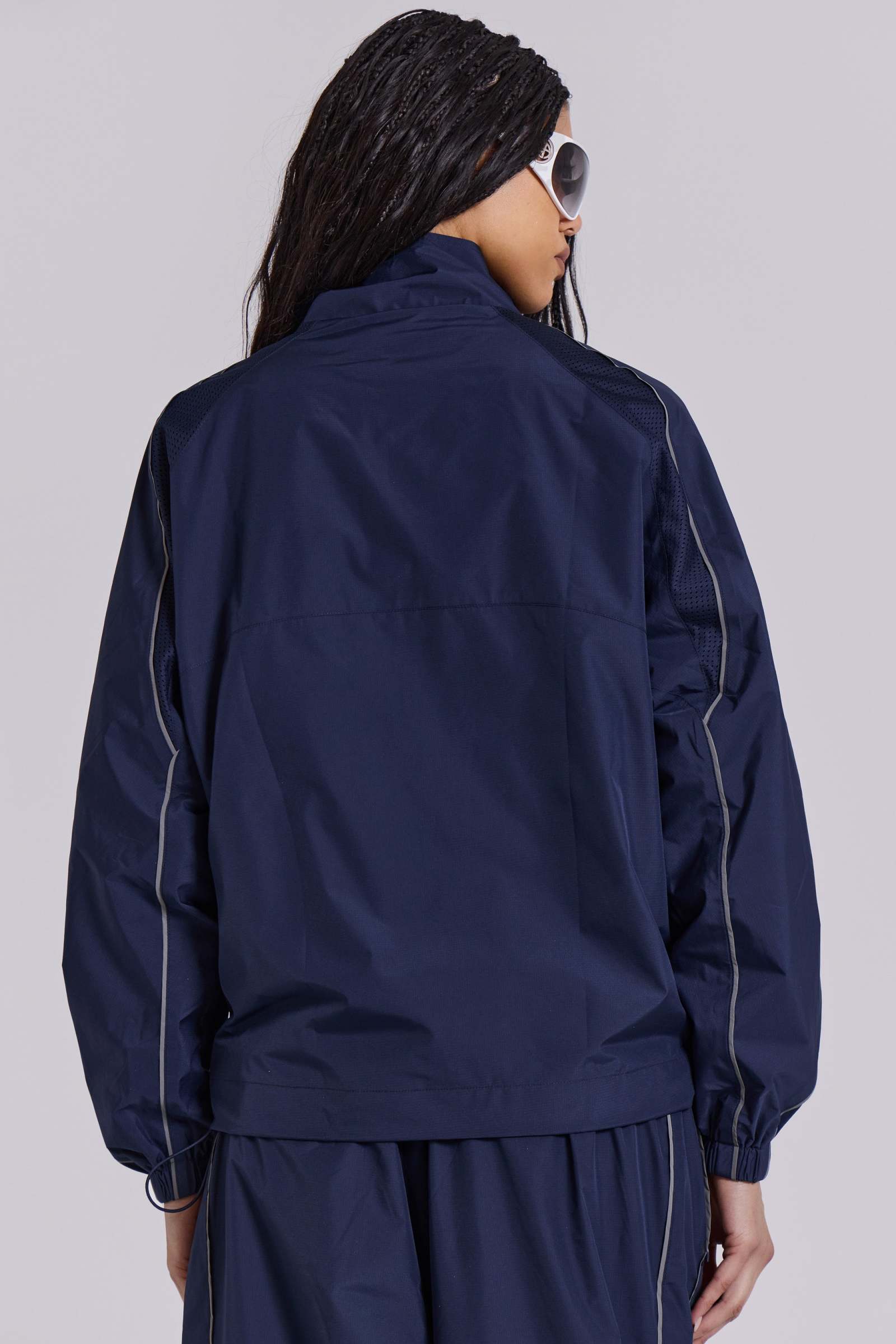 Navy Vapor Tracksuit Top | Jaded London | Clothing