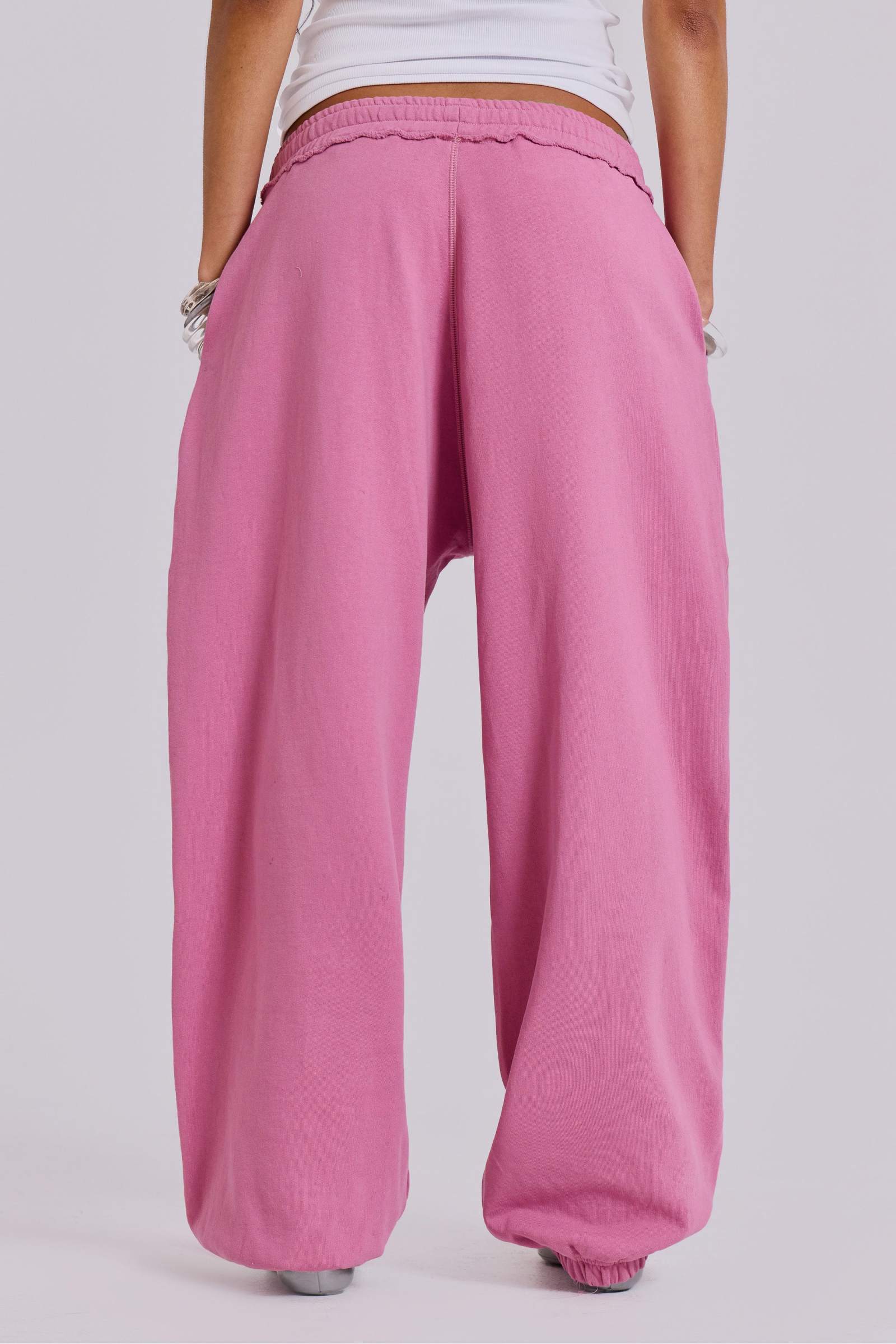 Pink Baggy Cuffed Monster Joggers | Jaded London | Clothing
