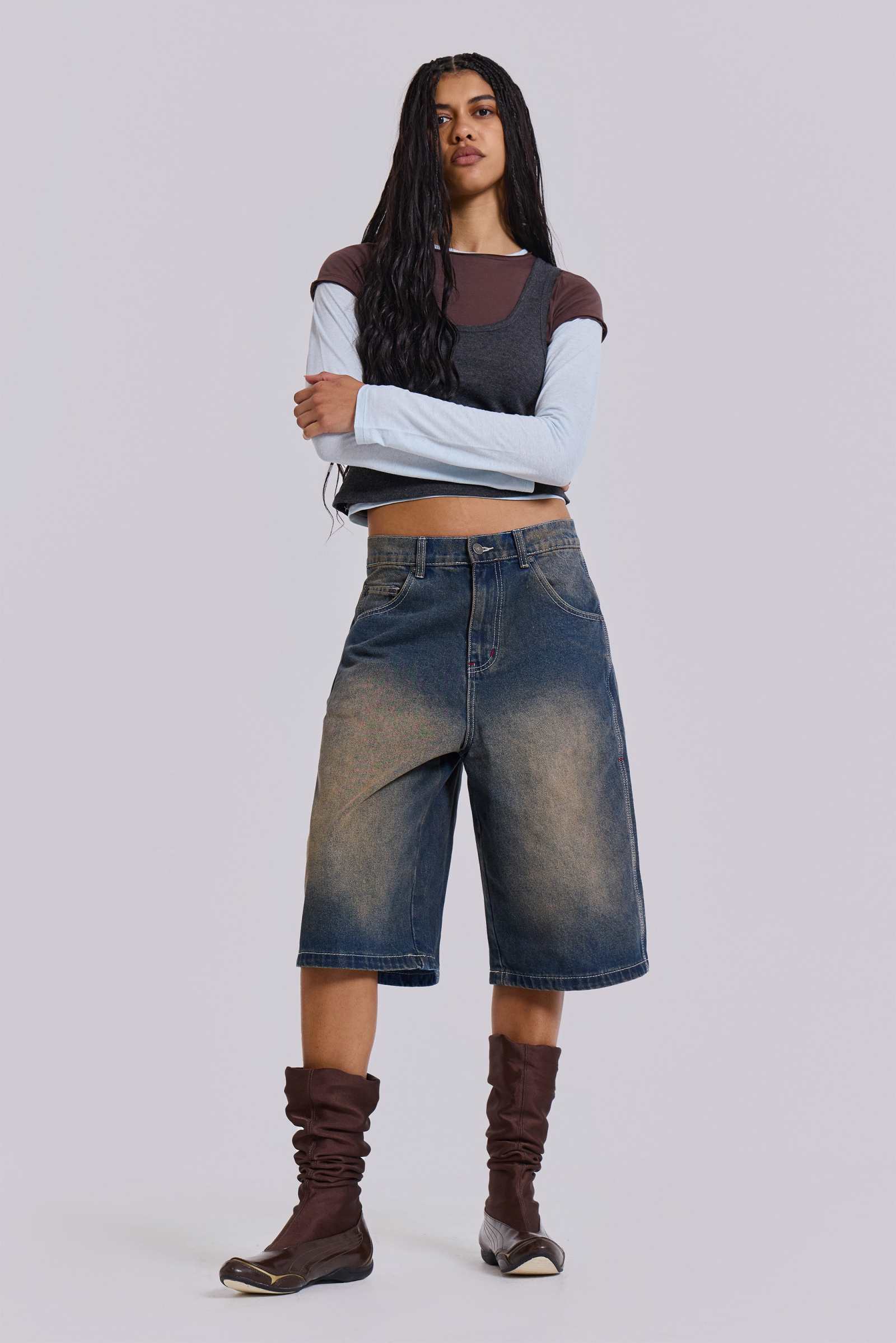 Lexie Triple Layer Long Sleeve Top | Jaded London | Clothing