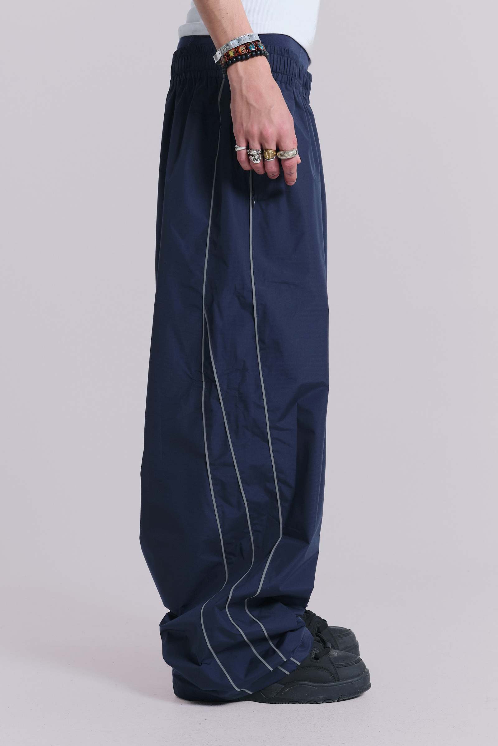 Navy Vapor Tracksuit Bottoms | Jaded London | Clothing