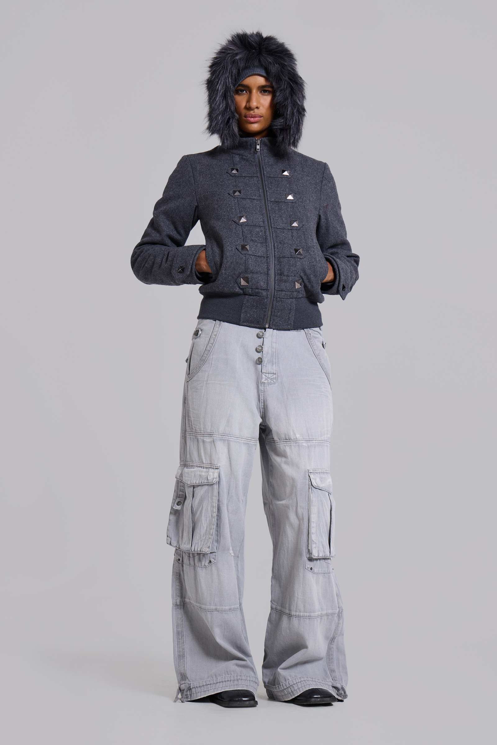 Marl Drummer Hooded Jacket | Jaded London | Women's