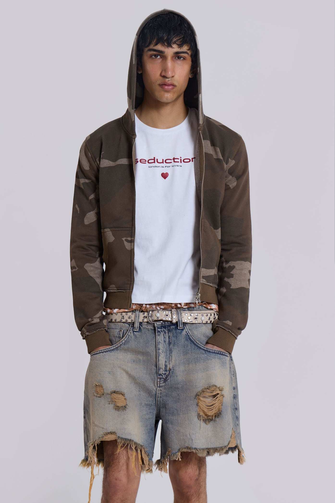 Shop Dirty Bleach Revenge Jorts | Jaded London | Clothing