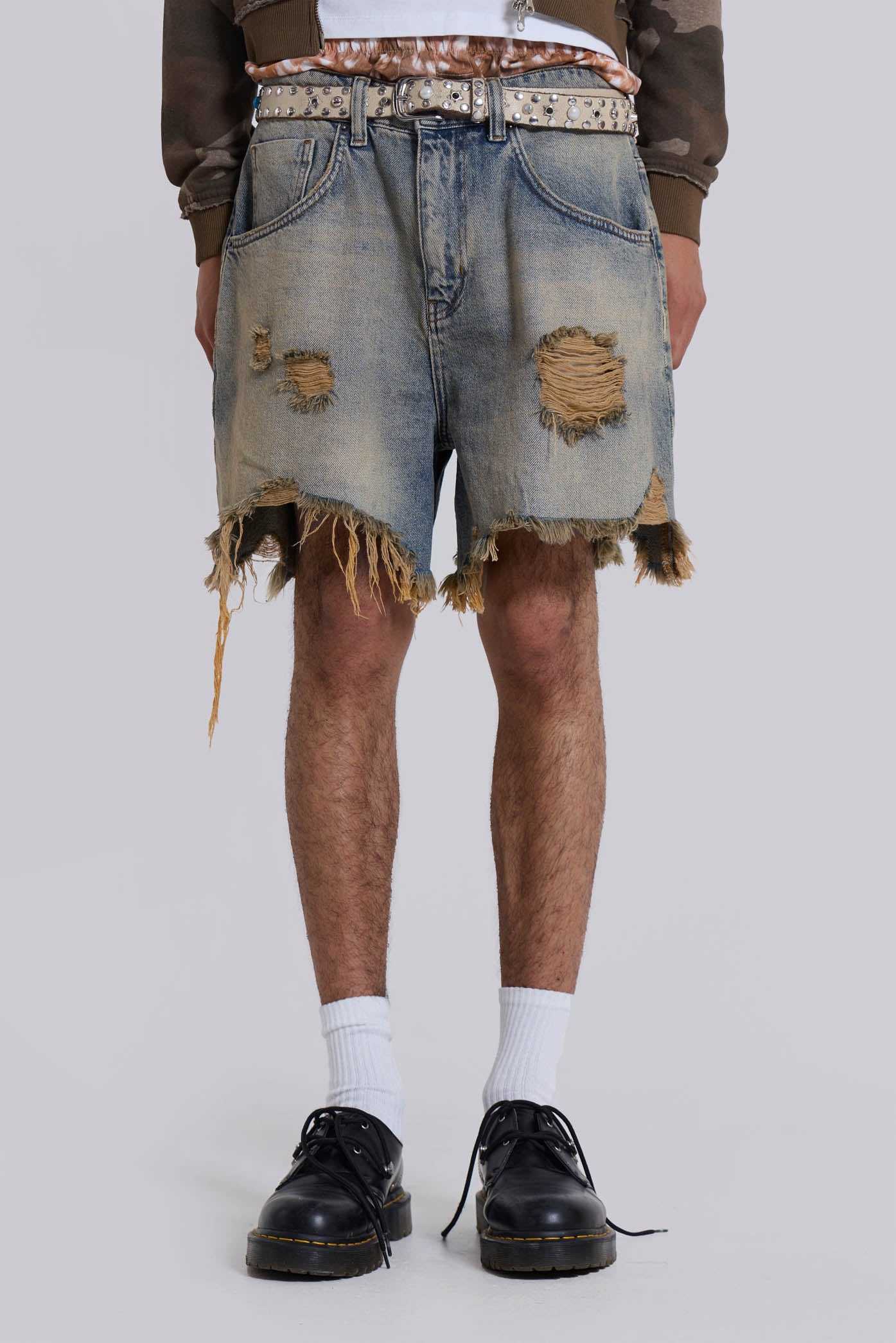 Shop Dirty Bleach Revenge Jorts | Jaded London | Clothing