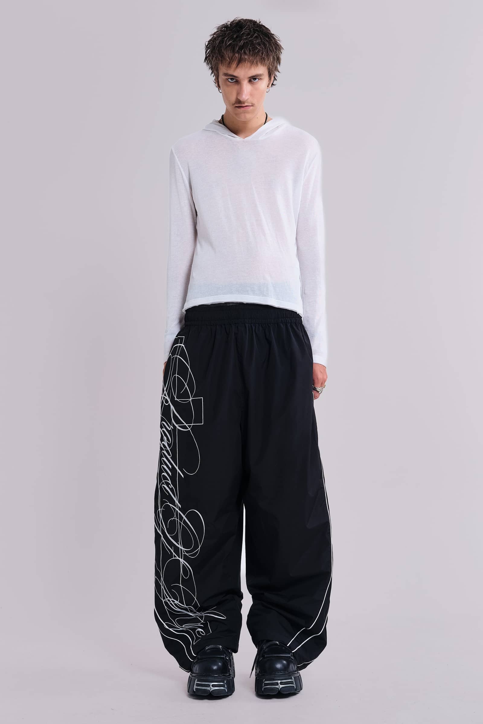 P.O.A. Black Vapor Tracksuit Bottoms | Jaded London | Clothing