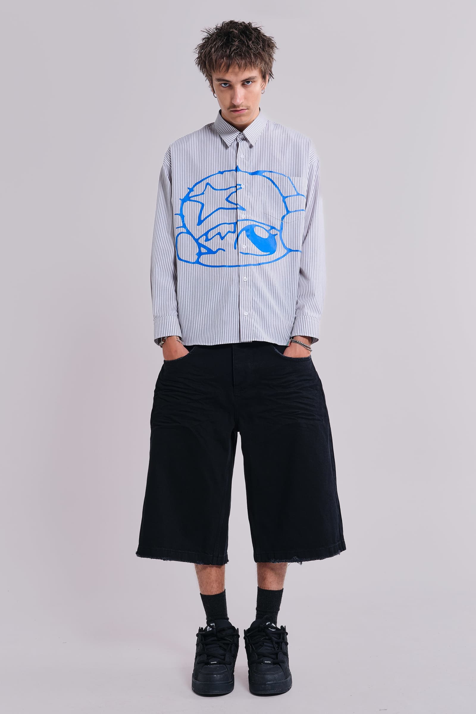 Sand Black Colossus Jorts | Jaded London | Clothing