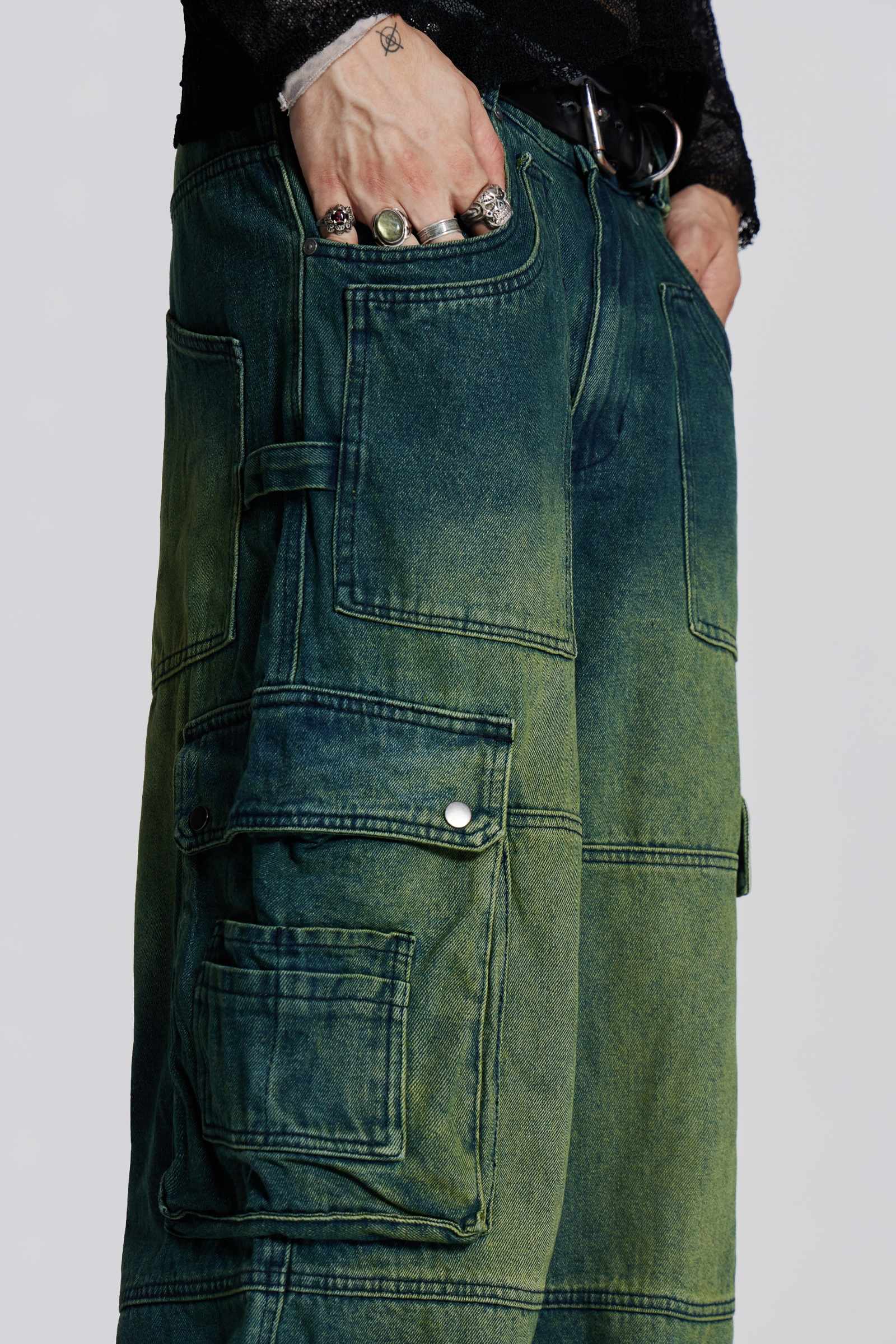 Shop Sandblast Monster Cargo Jeans | Jaded London | Clothing