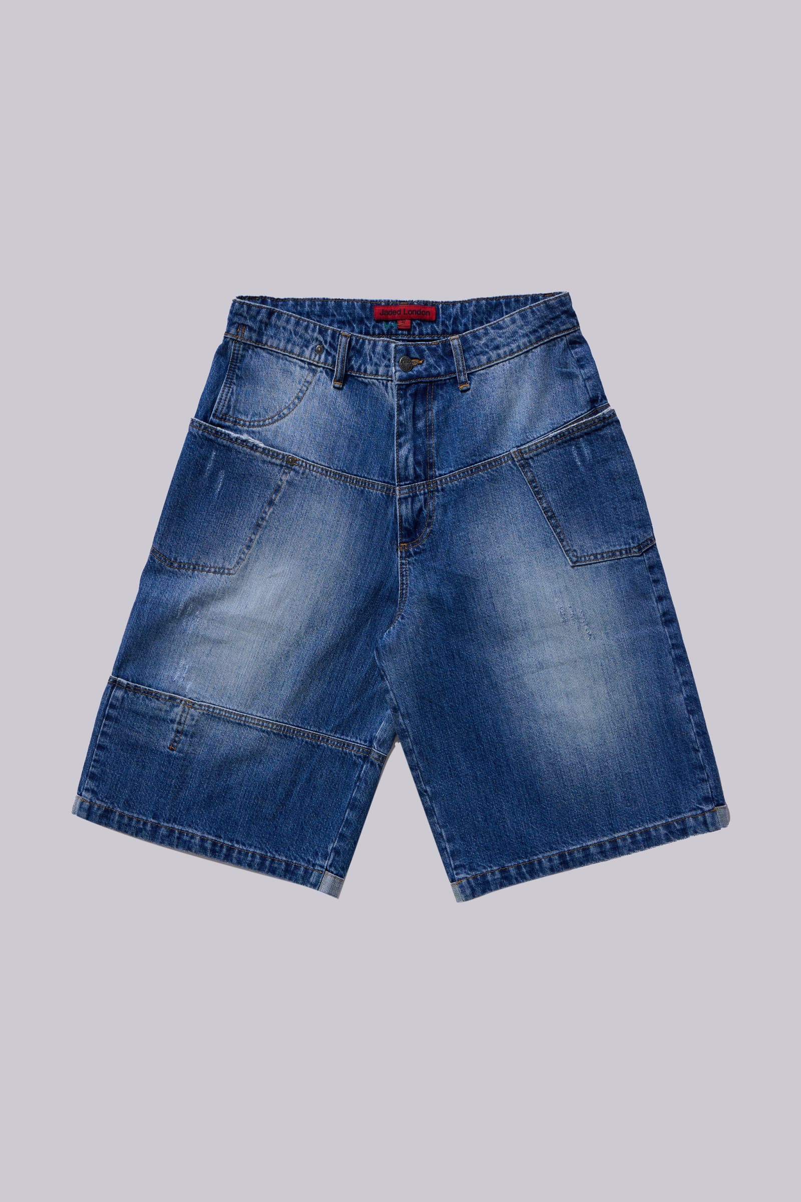 Shop Mid Blue Mason Jorts | Jaded London | Clothing