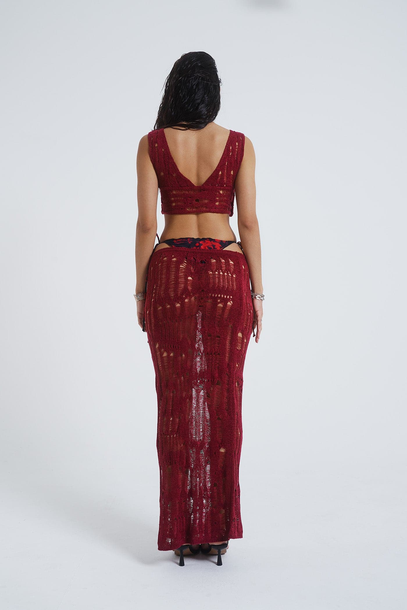 Shop Odette Laddered Knit Maxi Skirt | Jaded London | Clothing