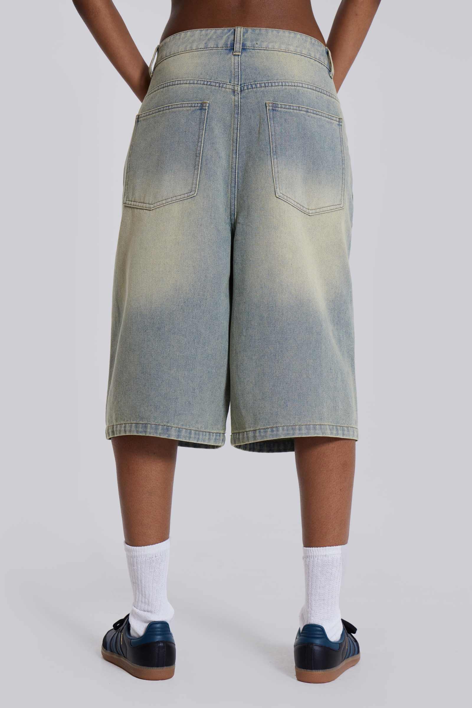 Shop Light Wash Jumbo Jorts | Jaded London | Clothing