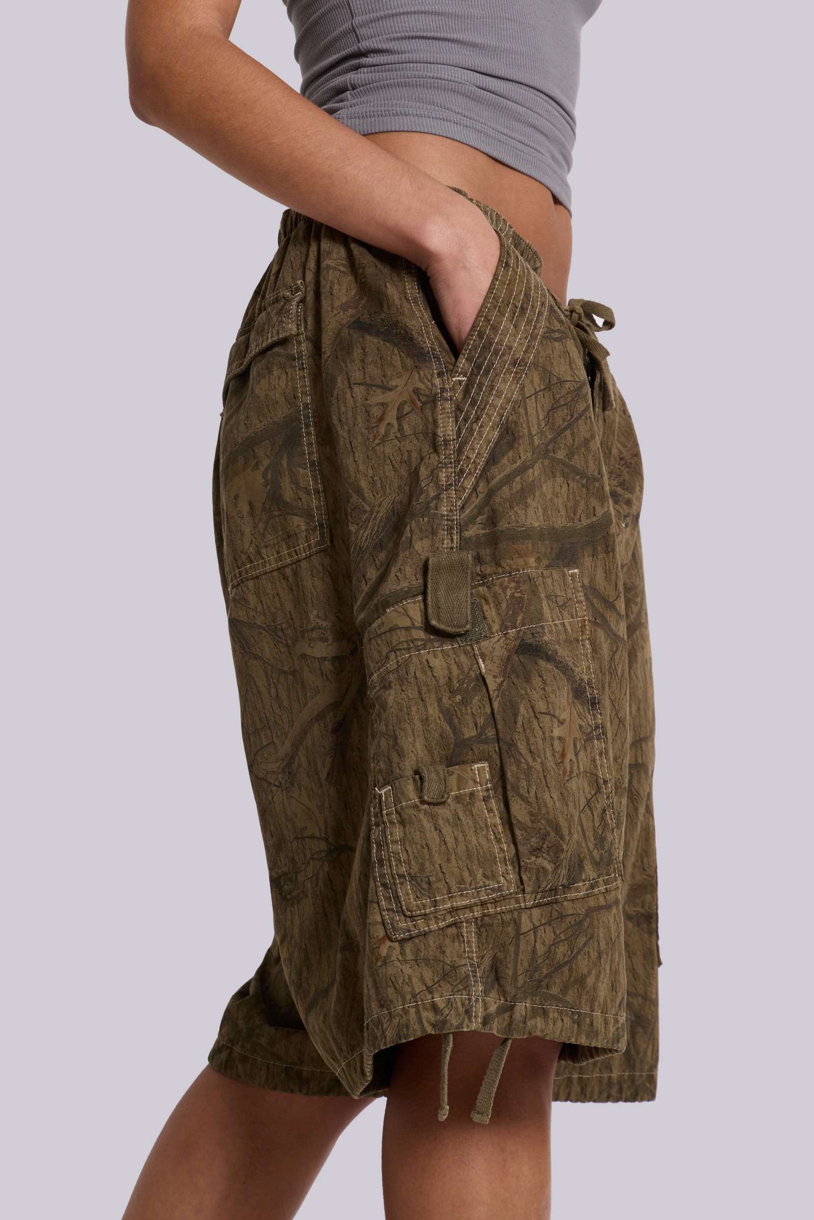 Shop Forest Camo Parachute Shorts | Jaded London | Clothing