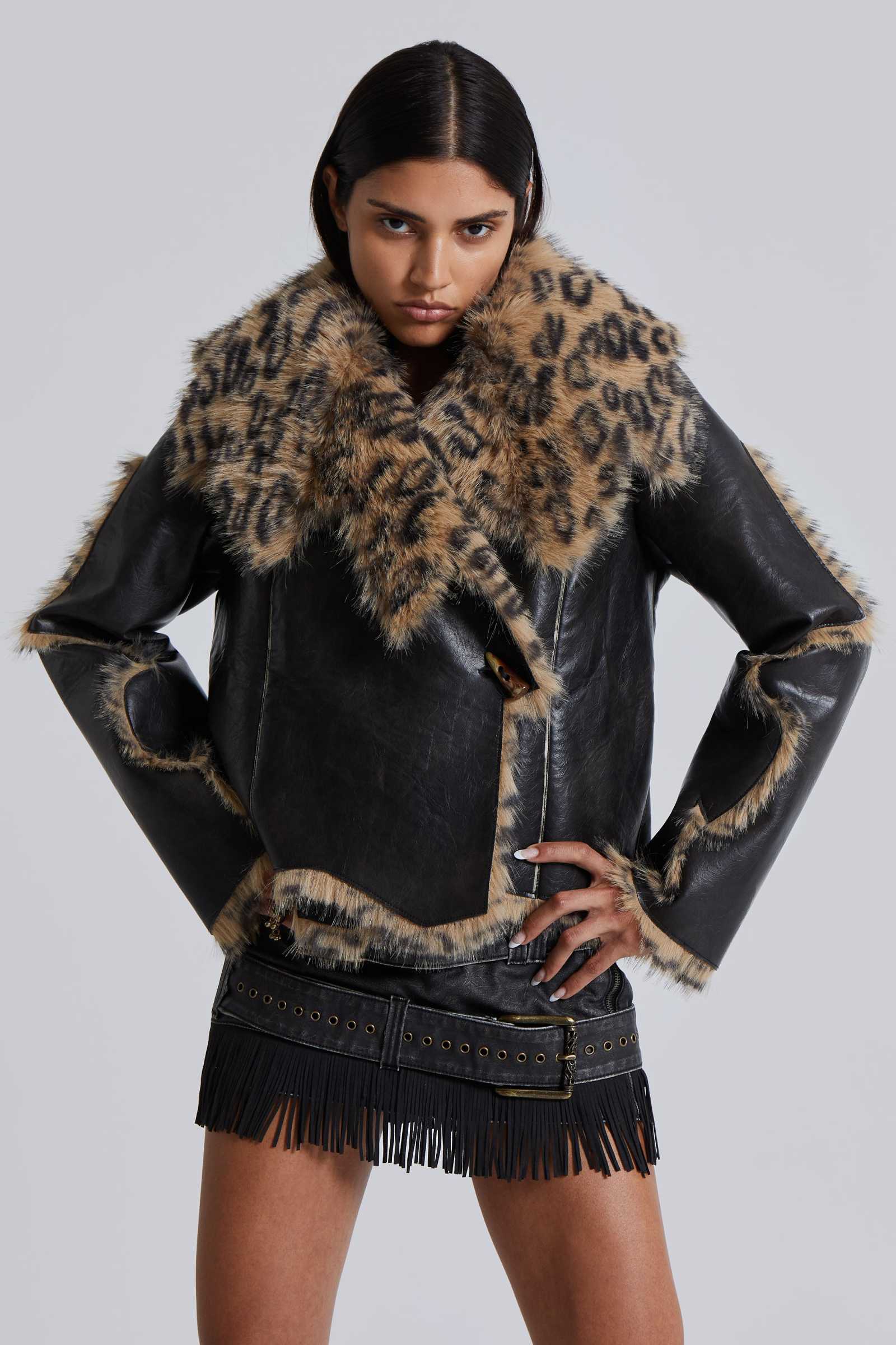 Shop Seone Faux Fur Jacket | Jaded London | Clothing