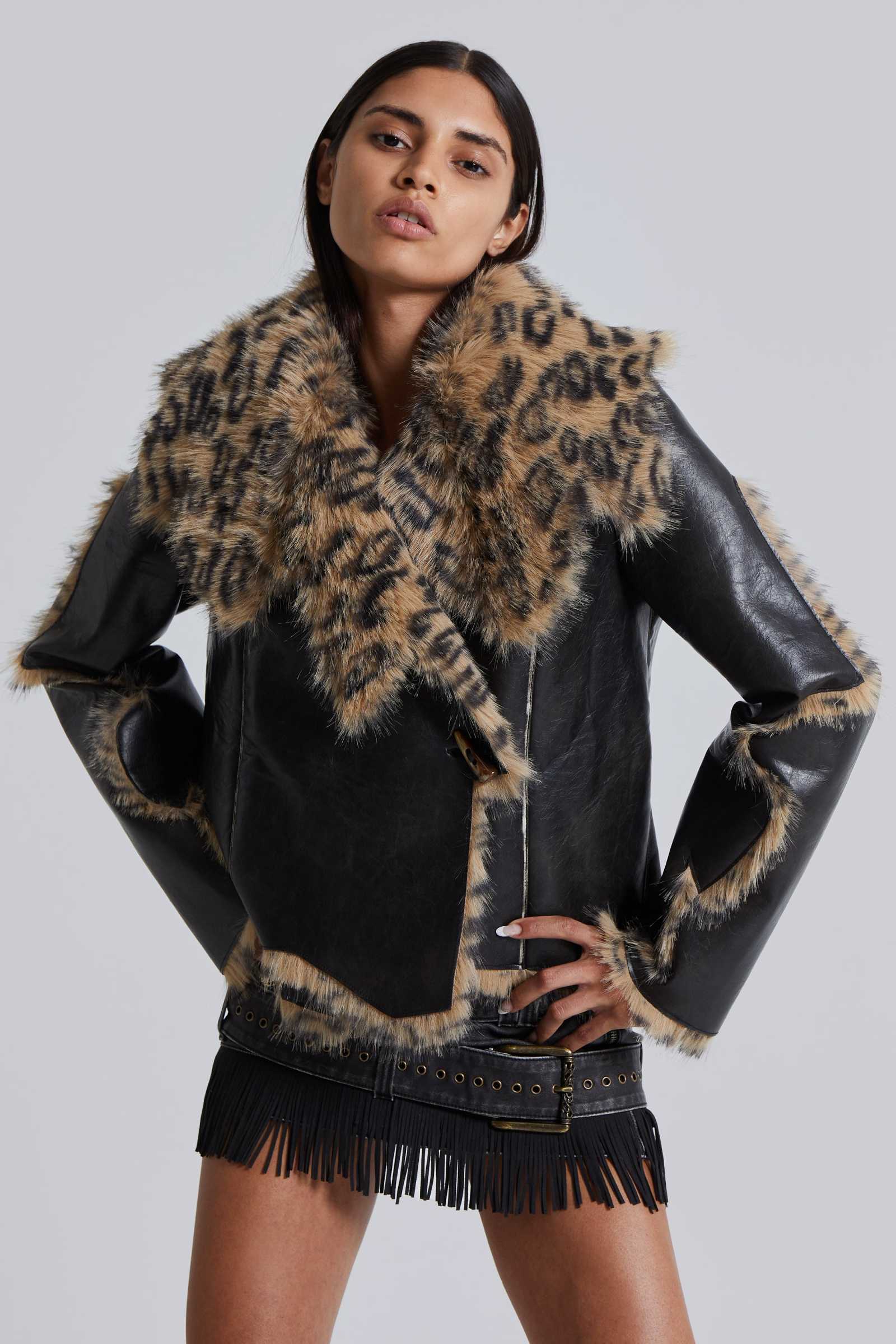Shop Seone Faux Fur Jacket | Jaded London | Clothing