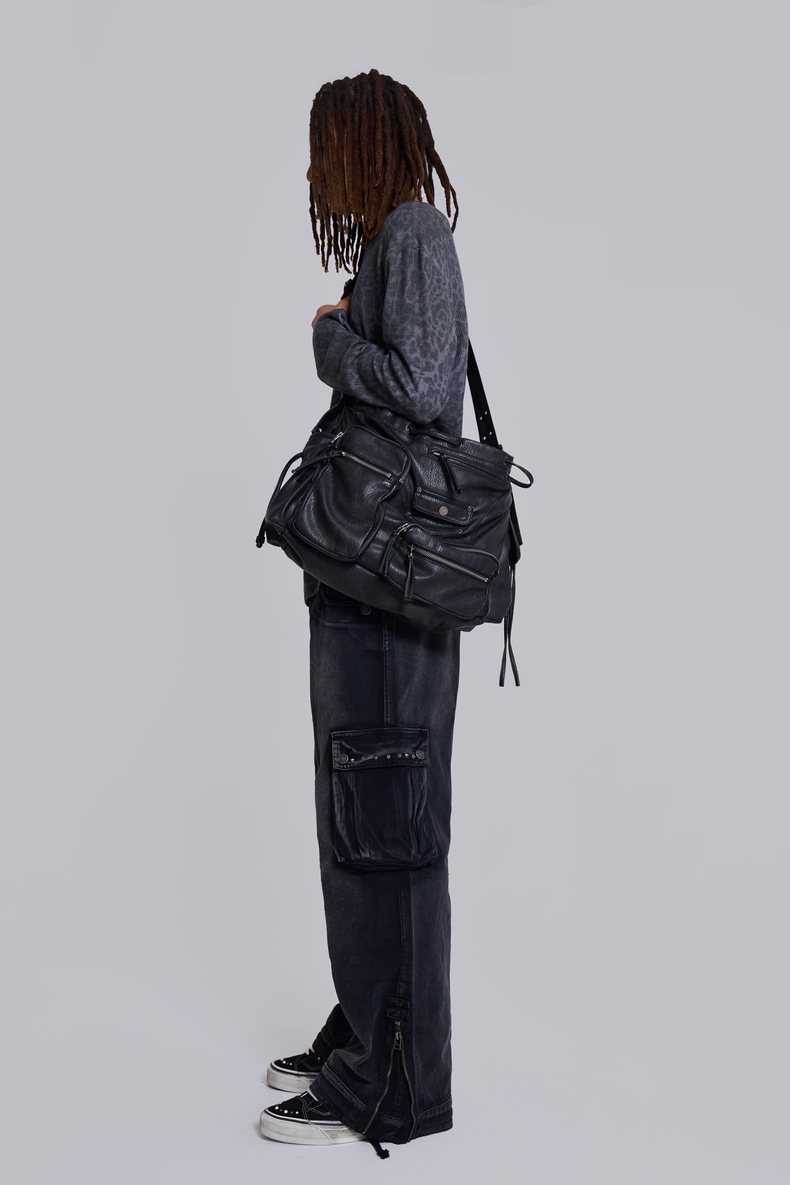 Faux Leather Utility Satchel | Jaded London | Clothing