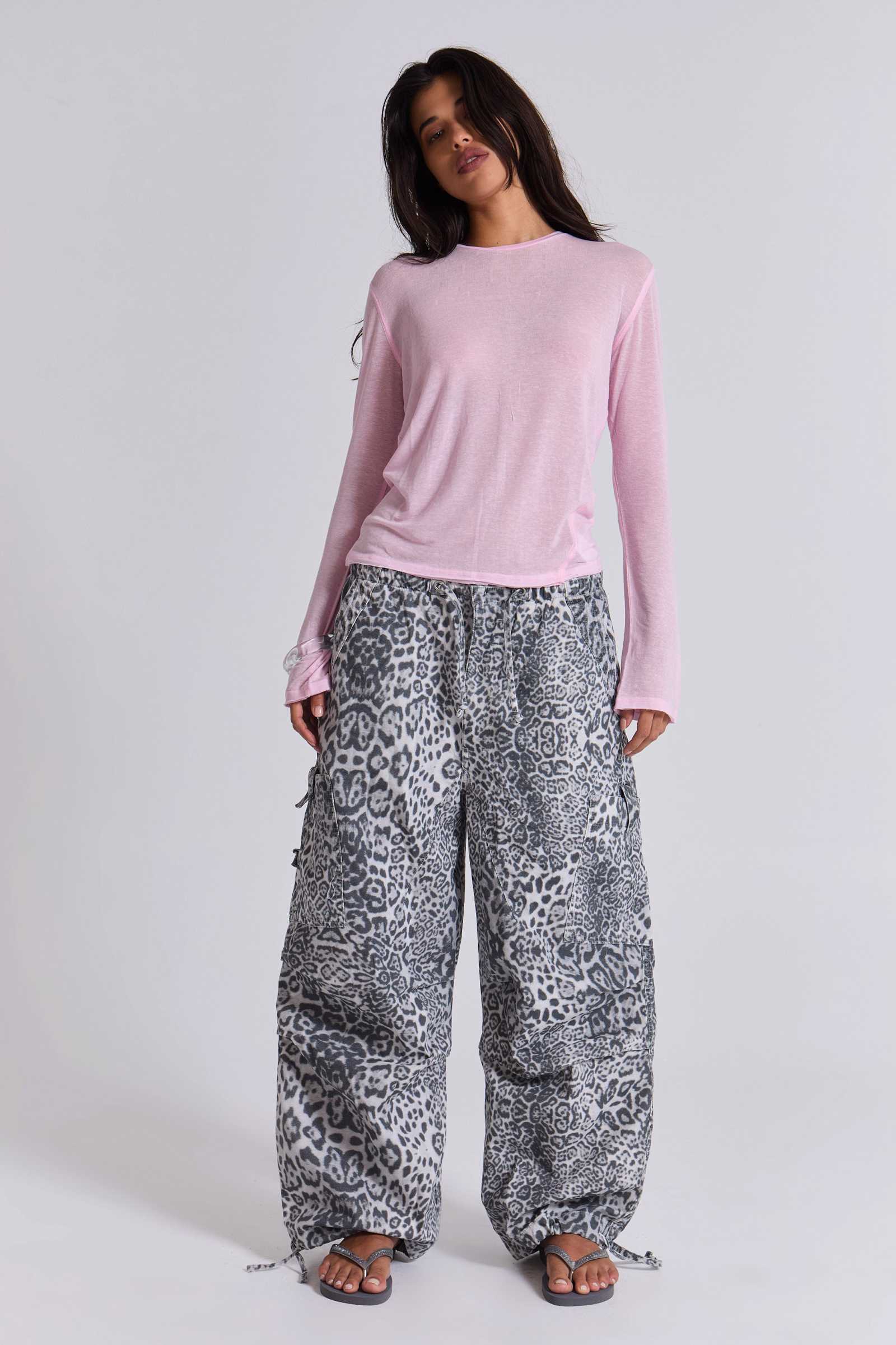 Shop Snow Leopard Parachute Pants | Jaded London | Clothing