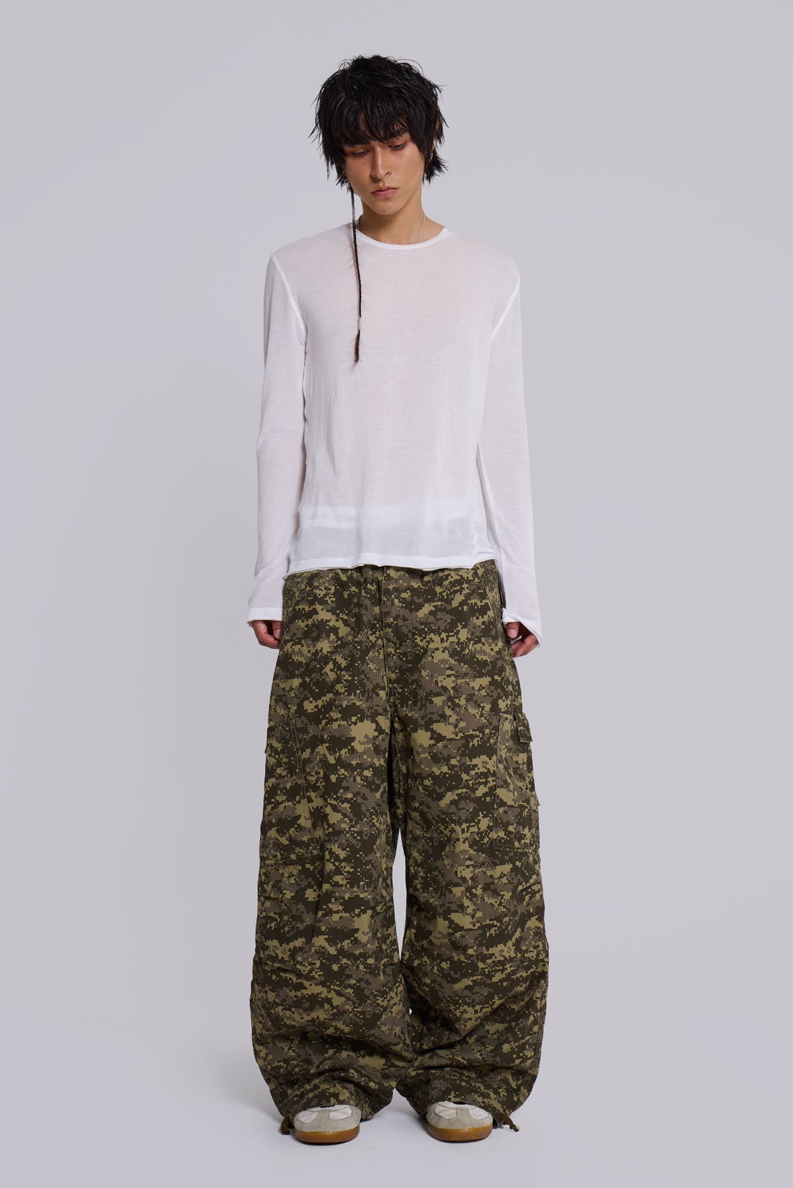Digi Camo Ripstop Parachute Pants | Jaded London | Clothing