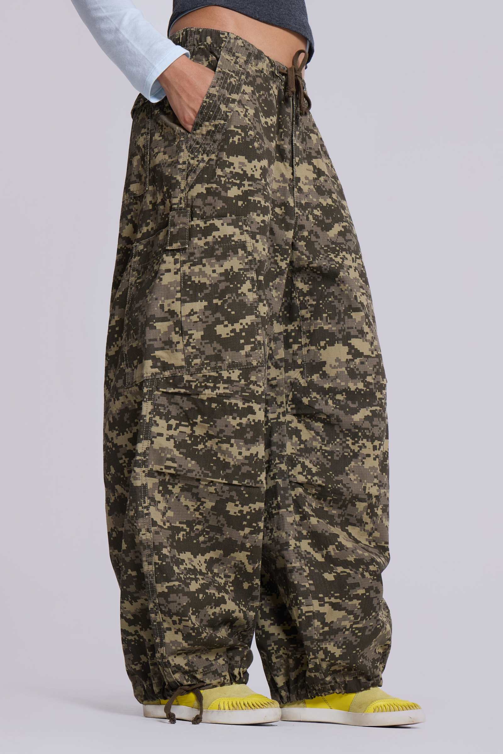 Digi Camo Ripstop Parachute Pants | Jaded London | Clothing