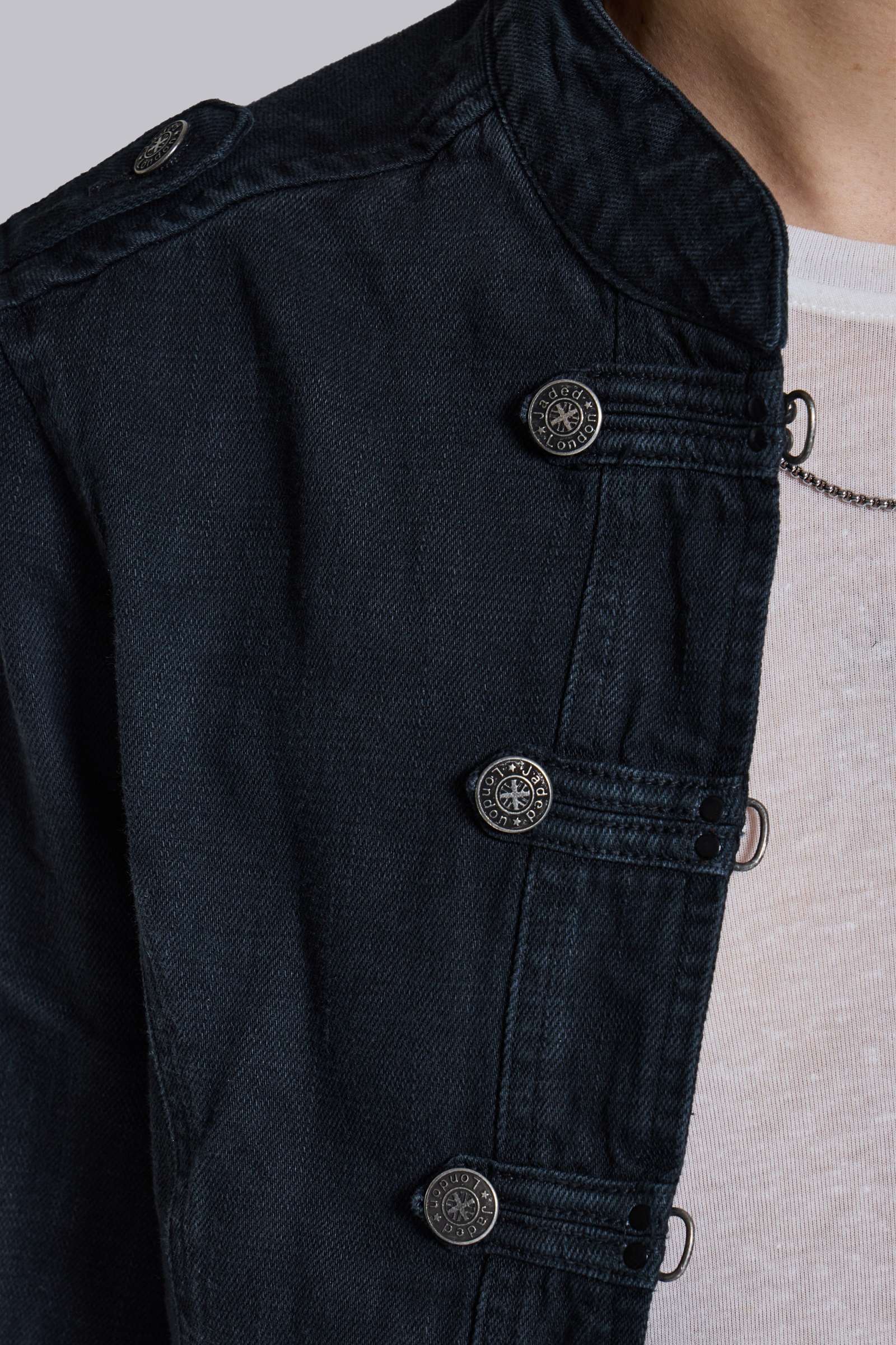 Shop Washed Black Rebel Jacket | Jaded London | Clothing
