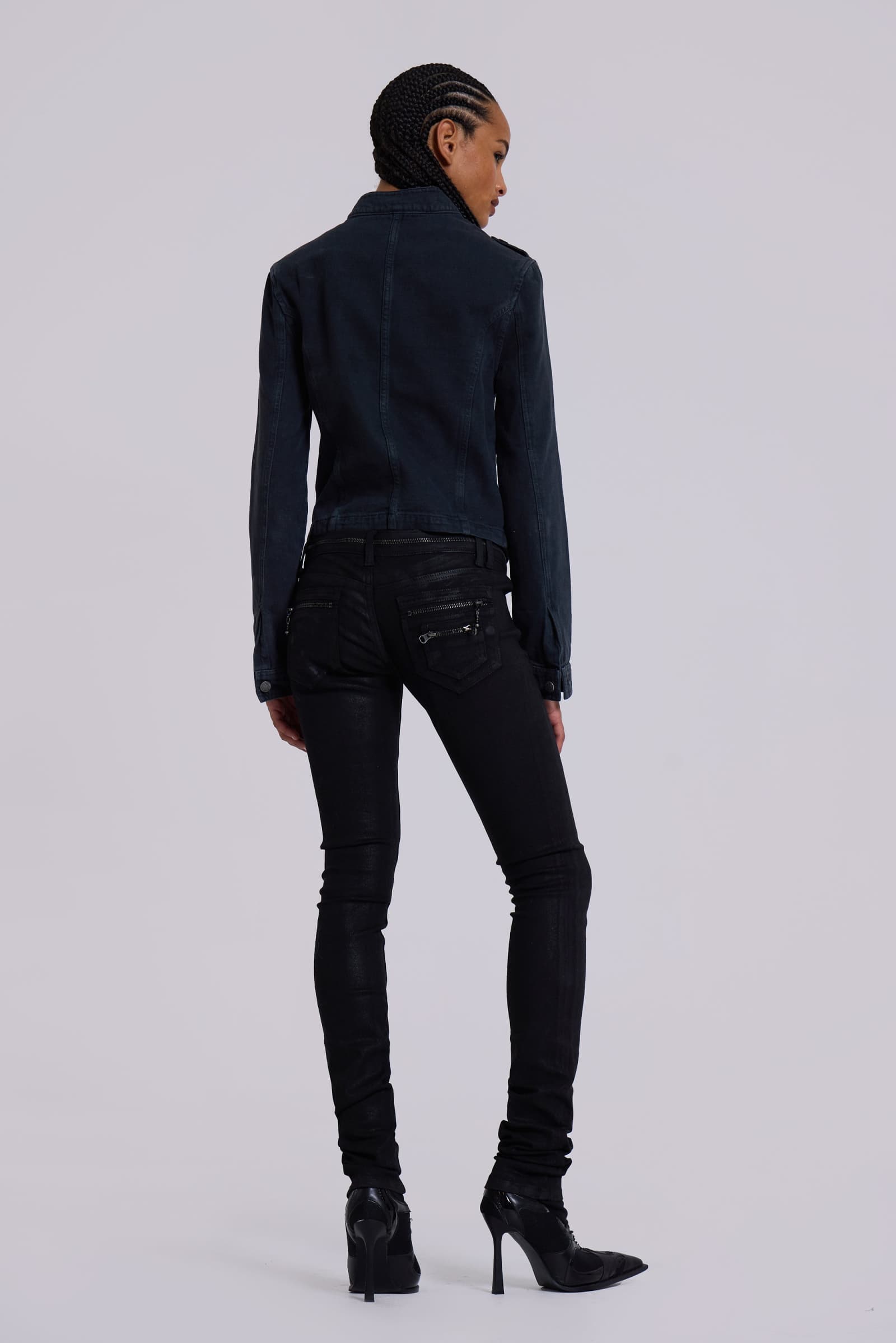 Washed Black Rebel Jacket | Jaded London | Clothing