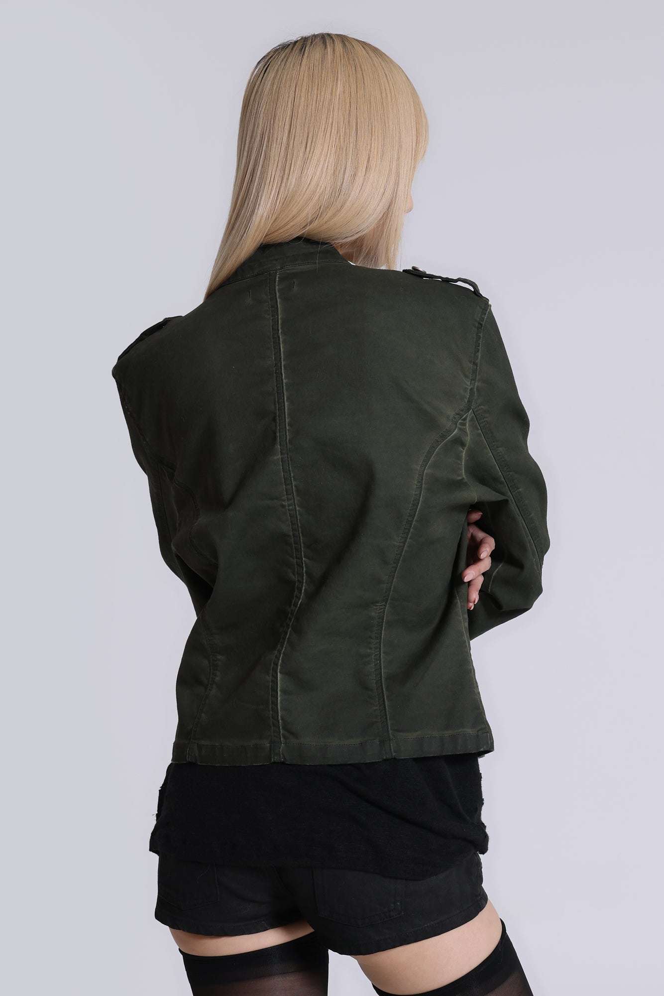 Rebel Military Jacket in Khaki | Jaded London