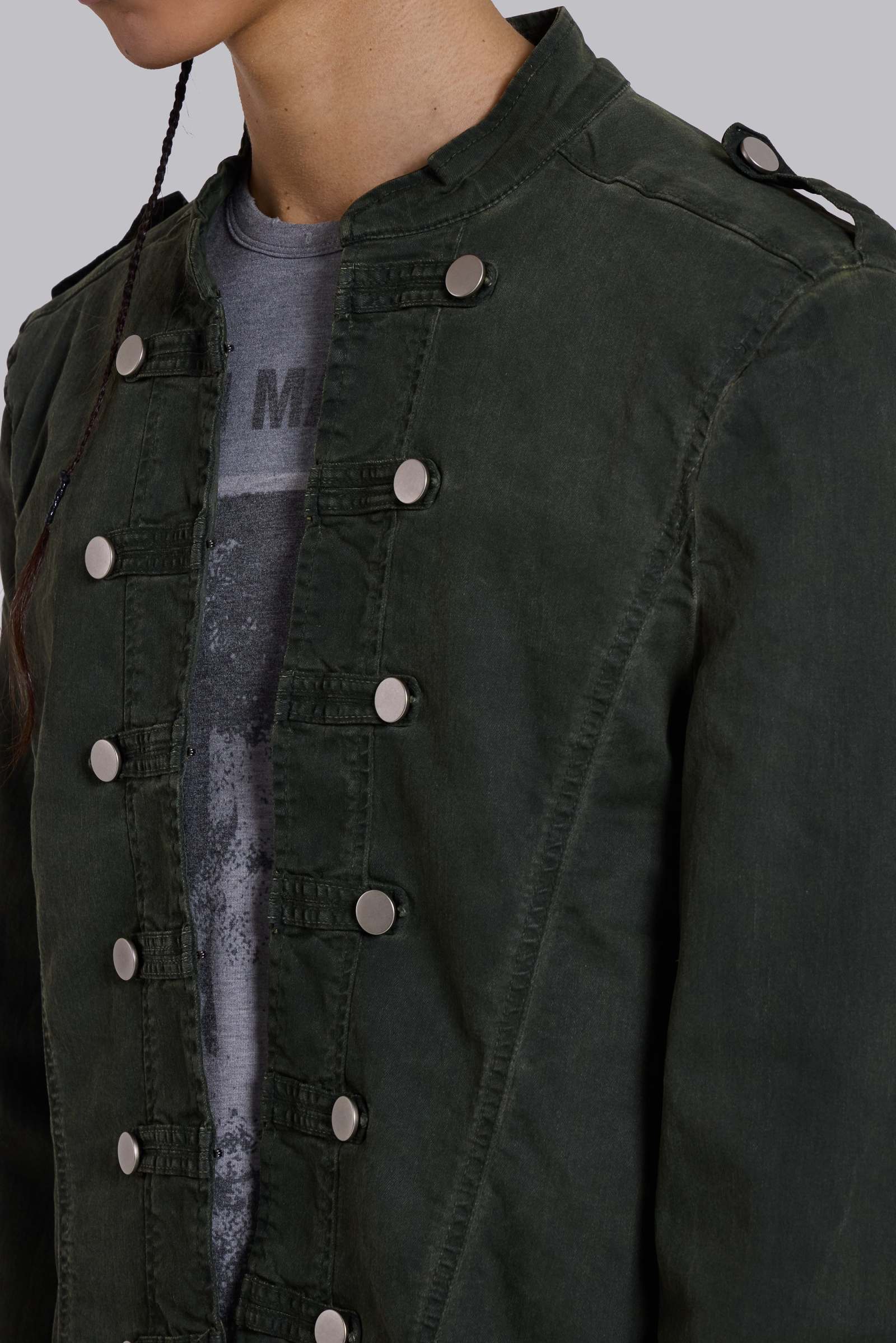 Rebel Military Jacket in Khaki | Jaded London | Clothing