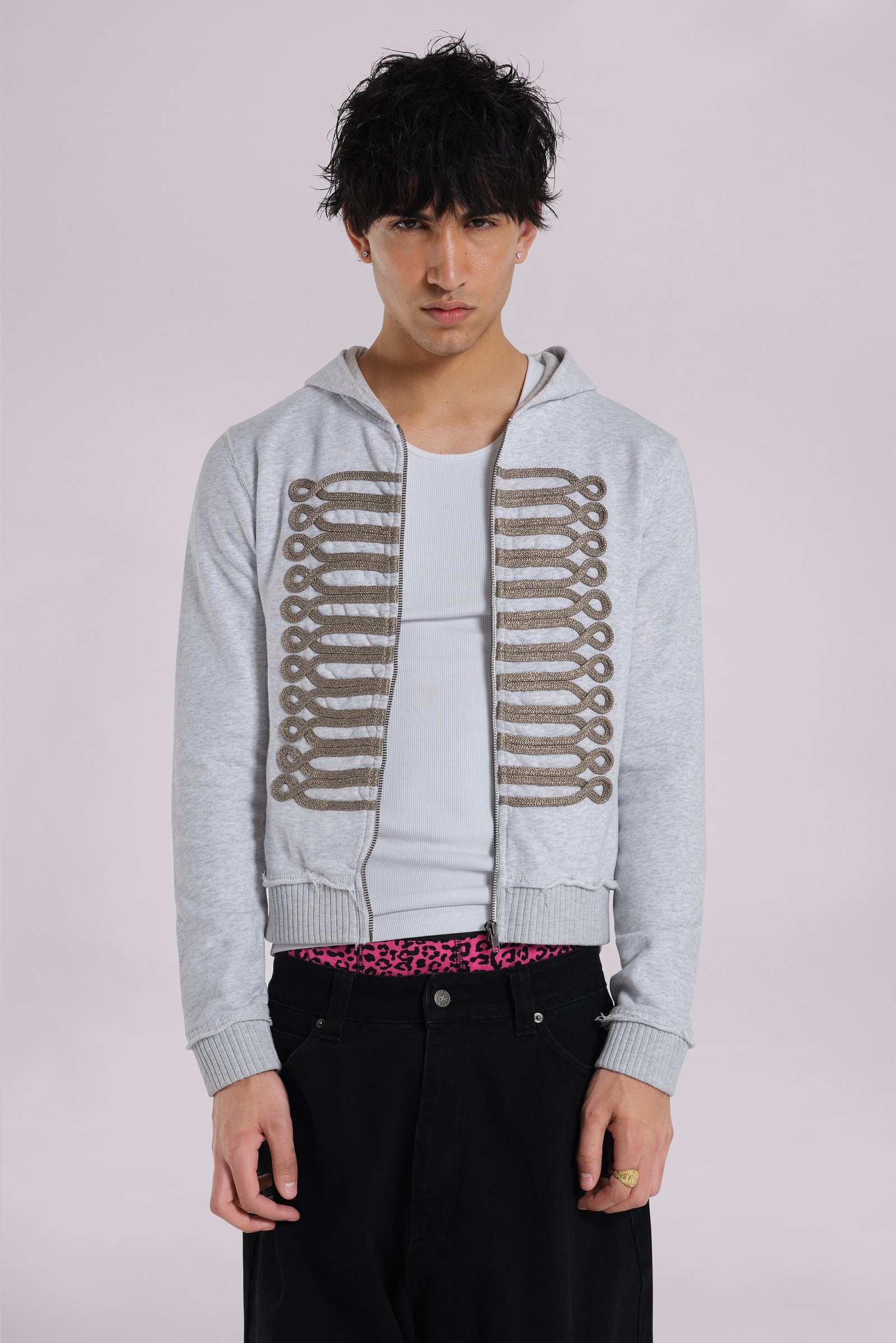 Grey Golden Drummer Hoodie | Jaded London | Clothing