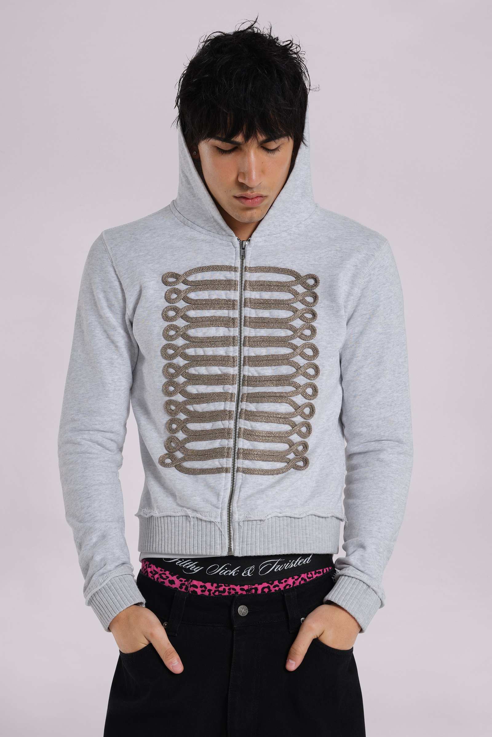 Grey Golden Drummer Hoodie | Jaded London | Clothing