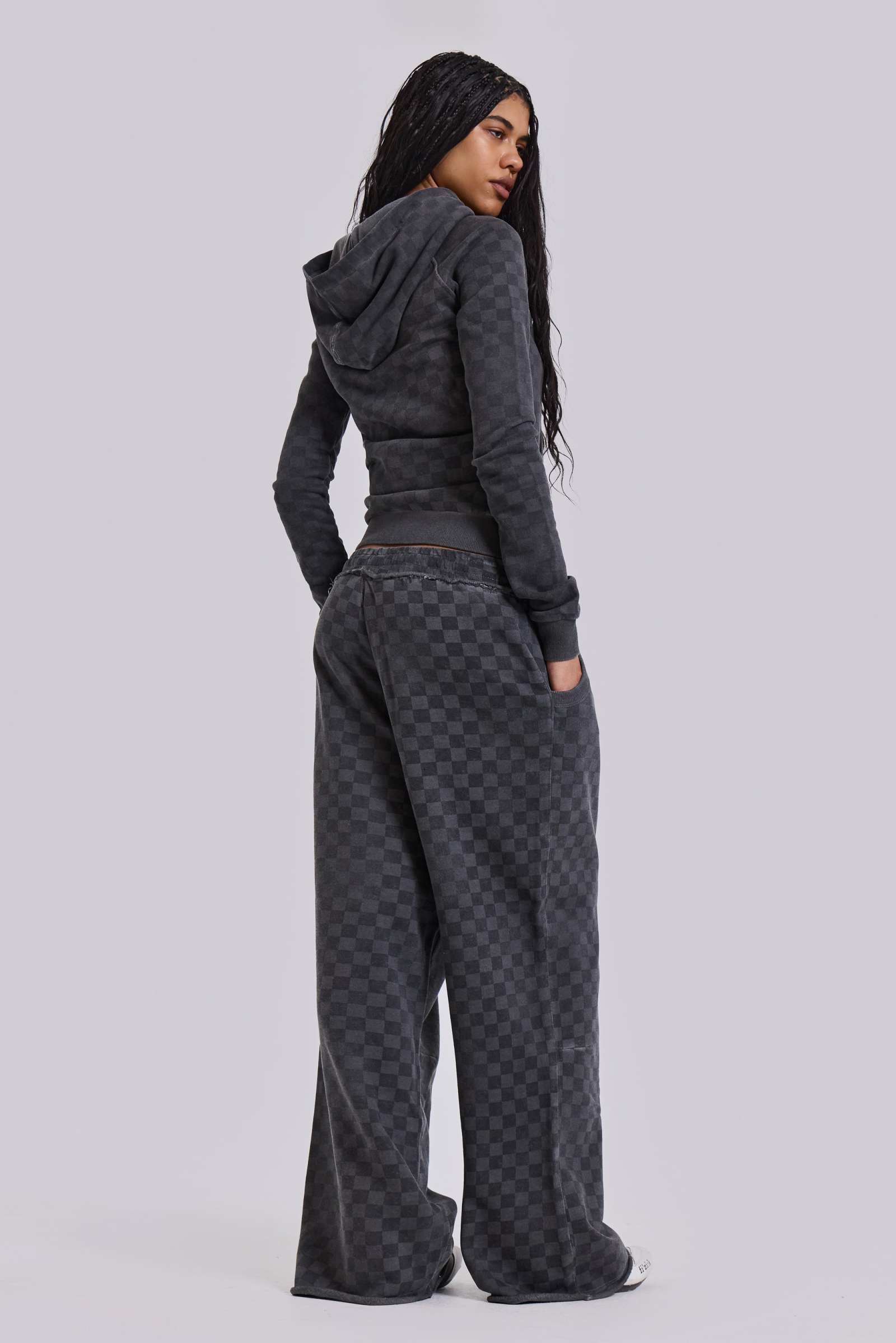 Checkerboard Baggy Monster Joggers | Jaded London | Clothing