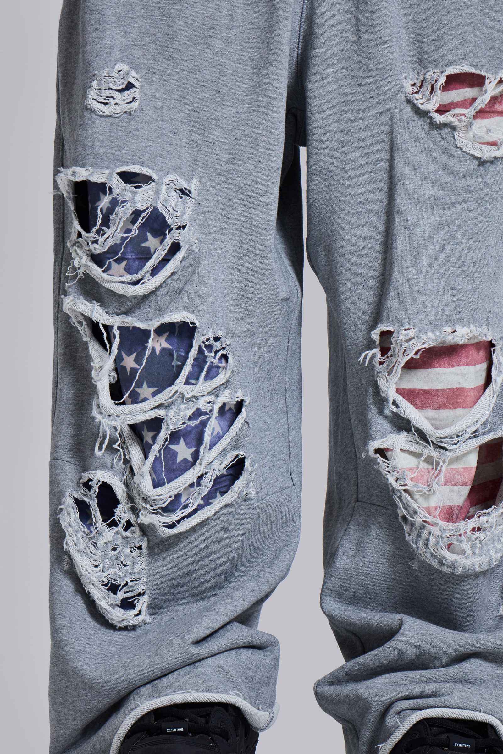 Stars and Stripes Distressed Monster Joggers | Jaded Man | Clothing