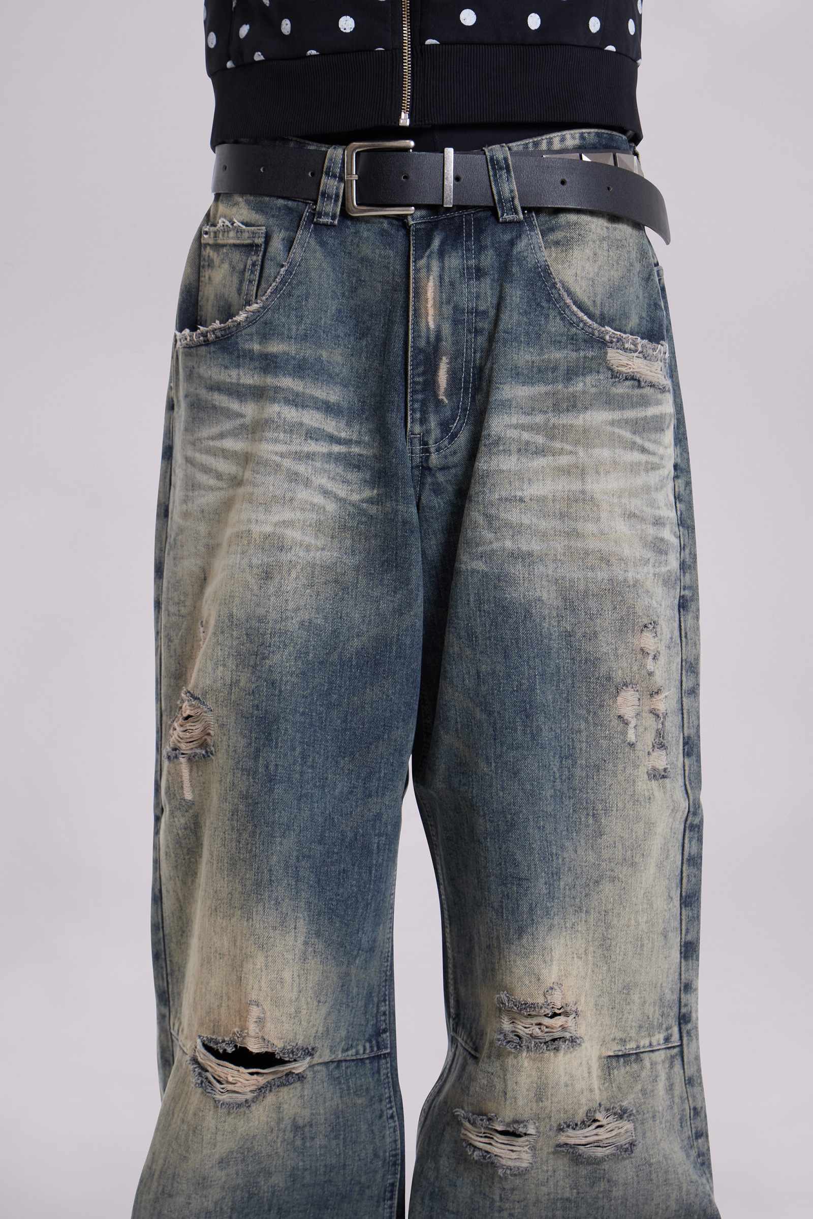 Dirty Lowrise Colossus Jeans | Jaded London | Clothing
