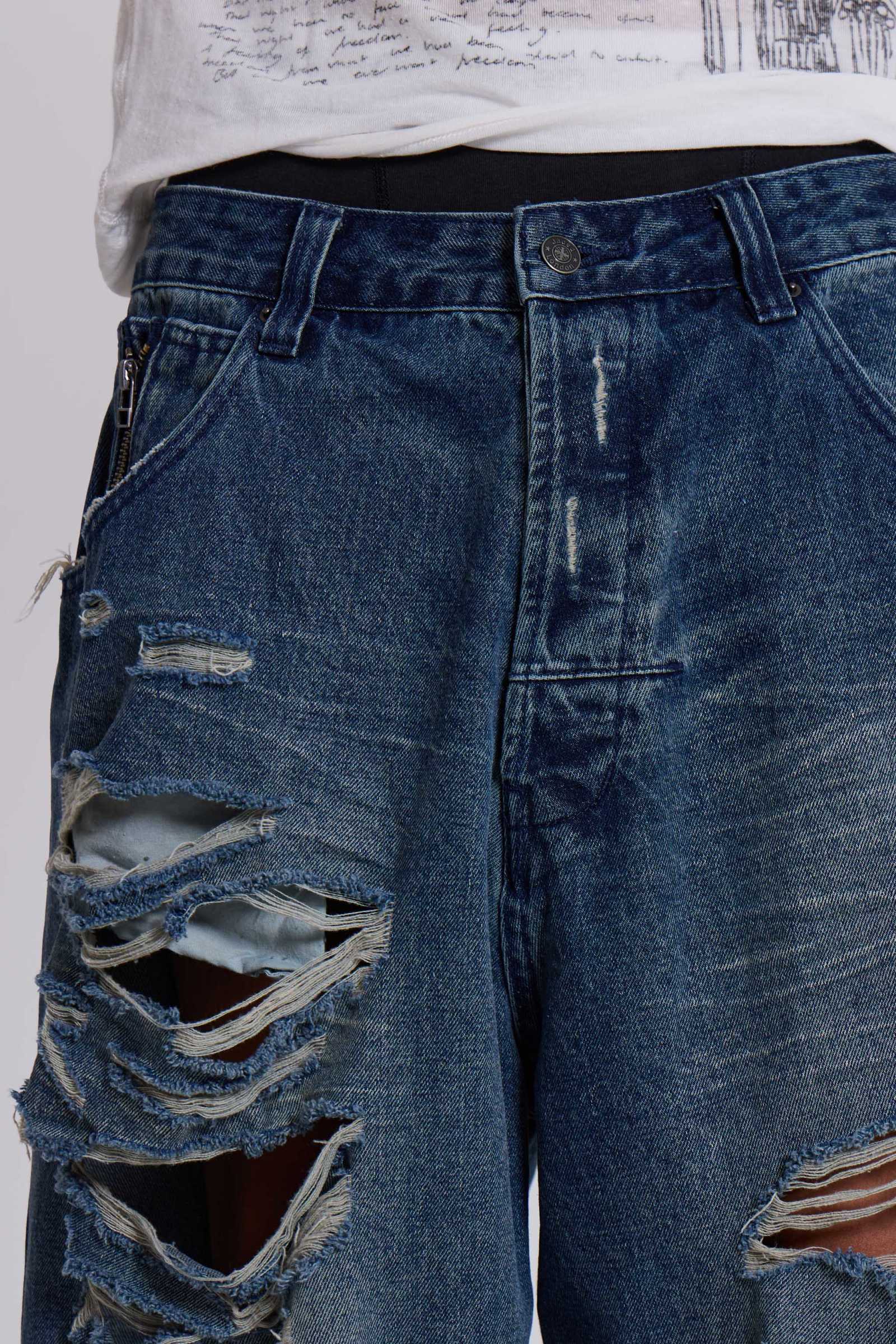 Destroyed XL Colossus Jeans | Jaded London | Clothing