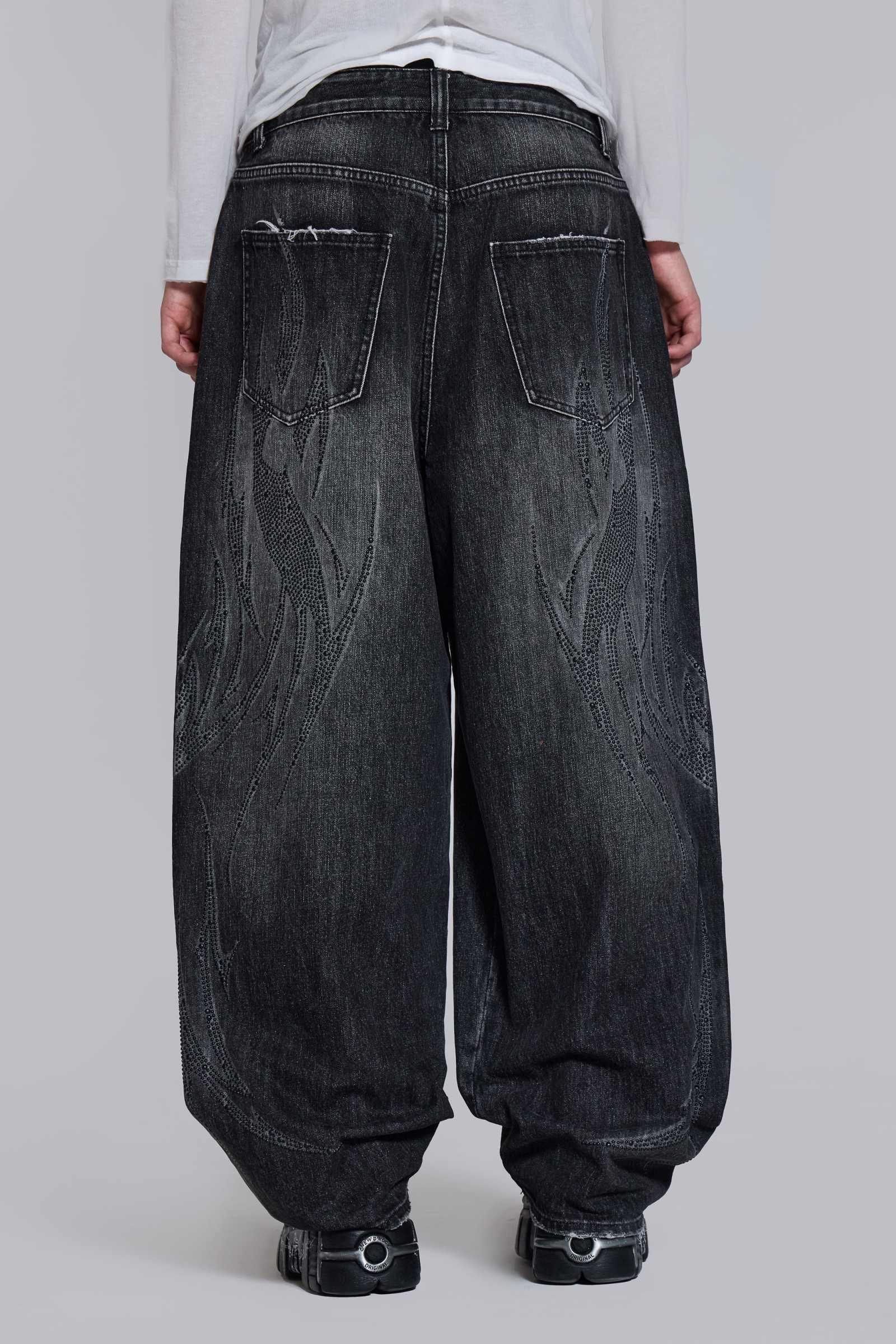 Black Jewel Blade XL Colossus Jeans | Jaded London | Clothing