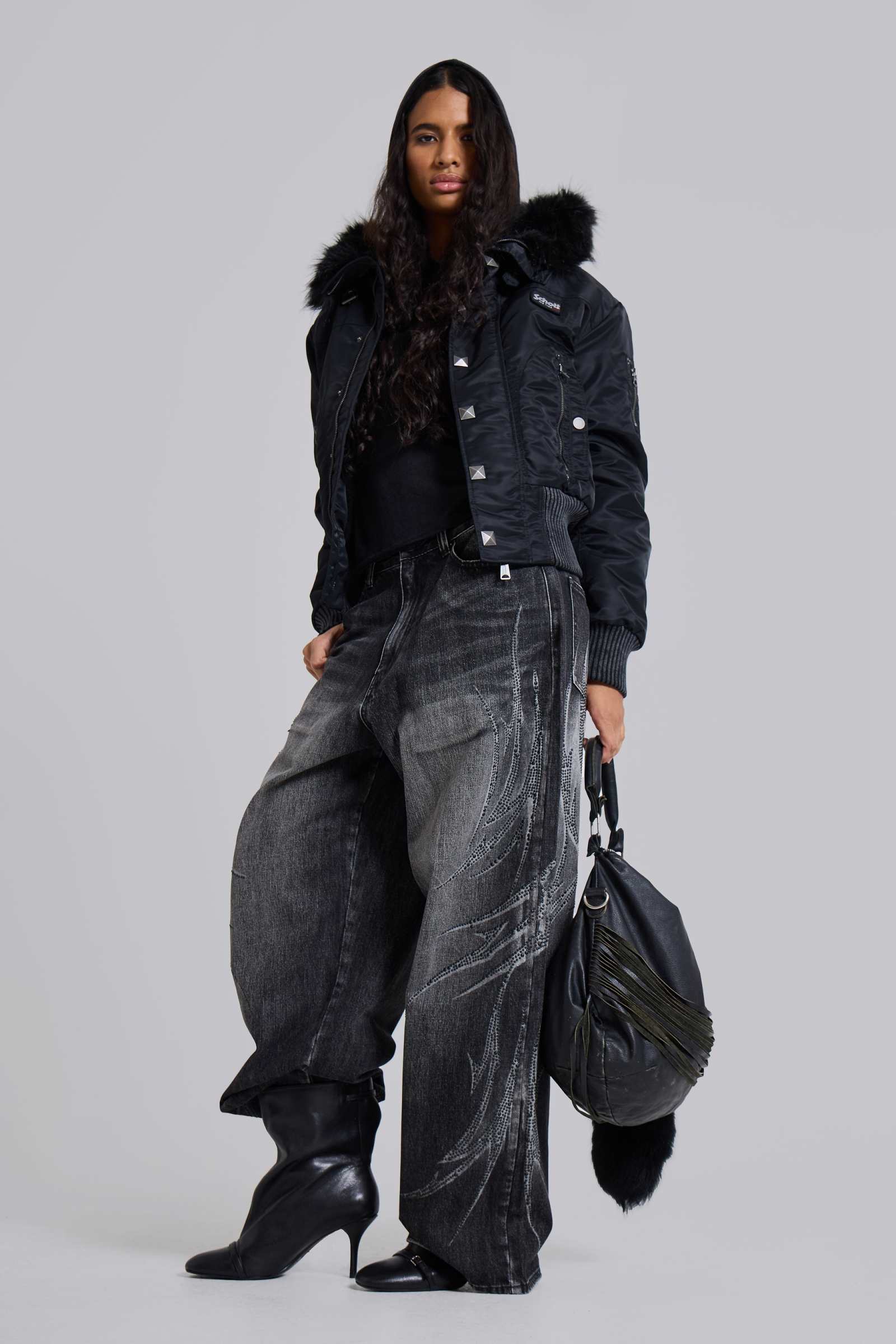 Black Jewel Blade XL Colossus Jeans | Jaded London
