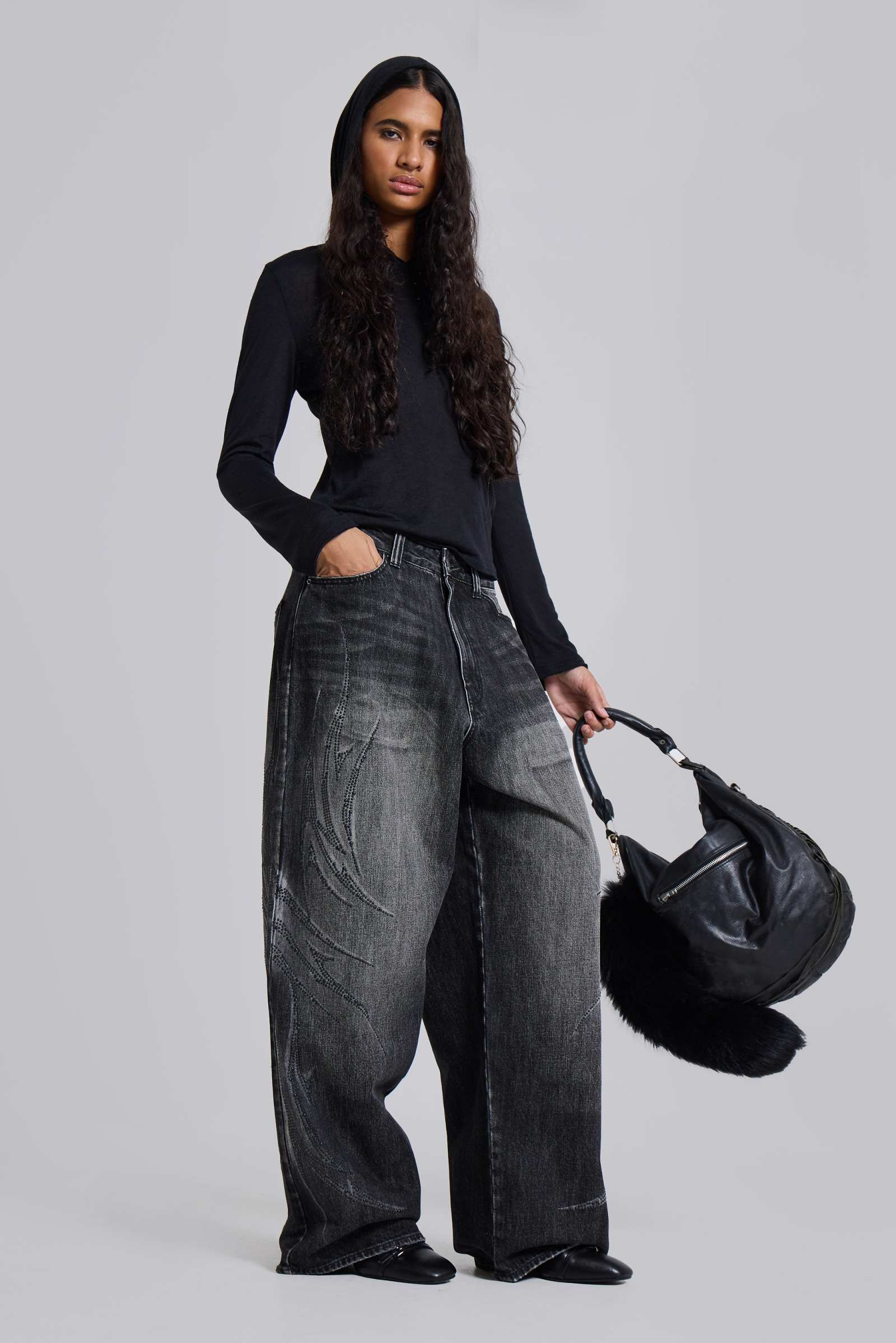 Black Jewel Blade XL Colossus Jeans | Jaded London