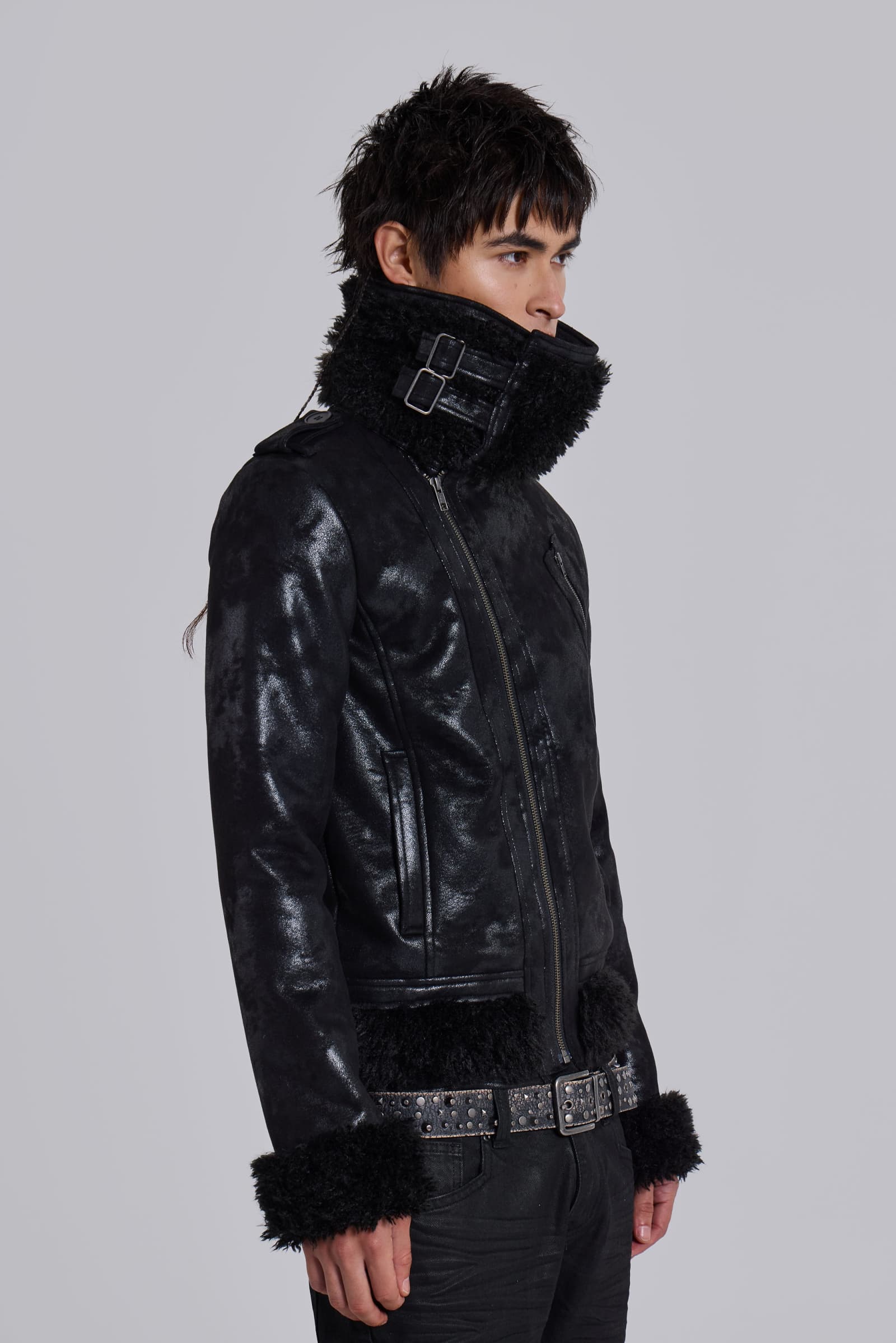 Spectre Shearling Jacket | Jaded London | Clothing