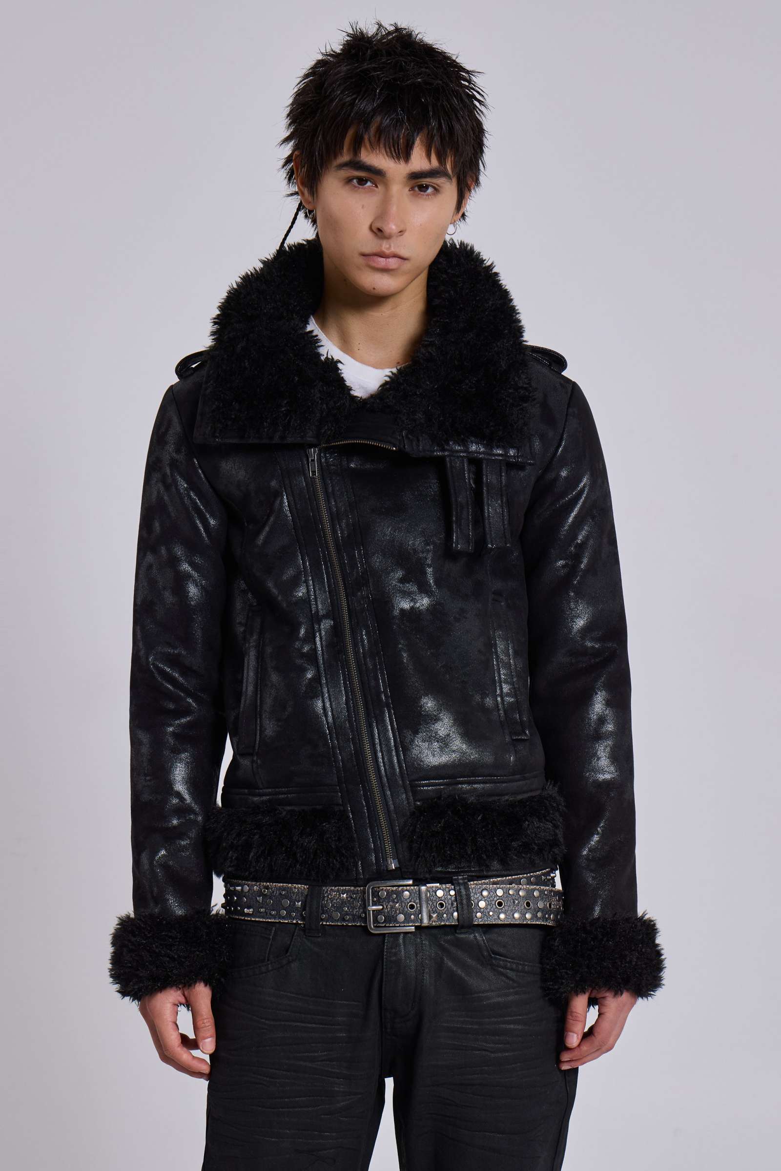 Spectre Shearling Jacket | Jaded London | Clothing
