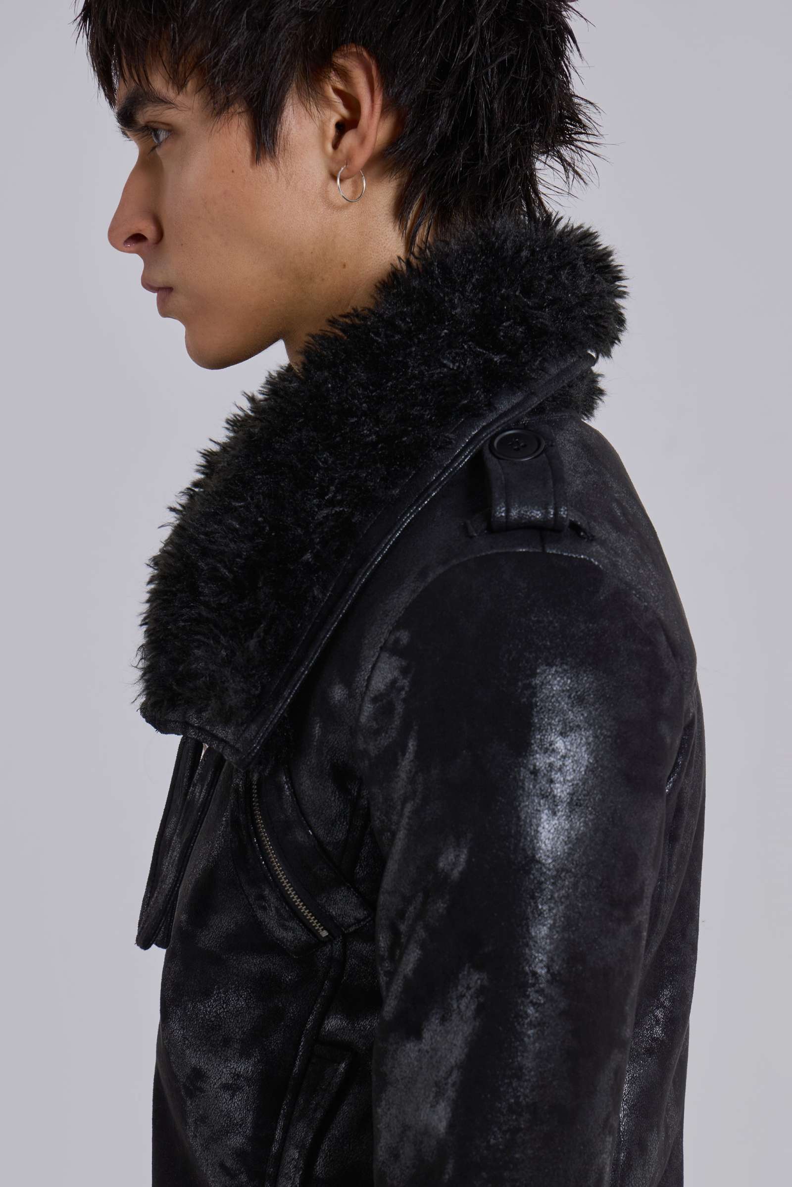 Spectre Shearling Jacket | Jaded London | Clothing