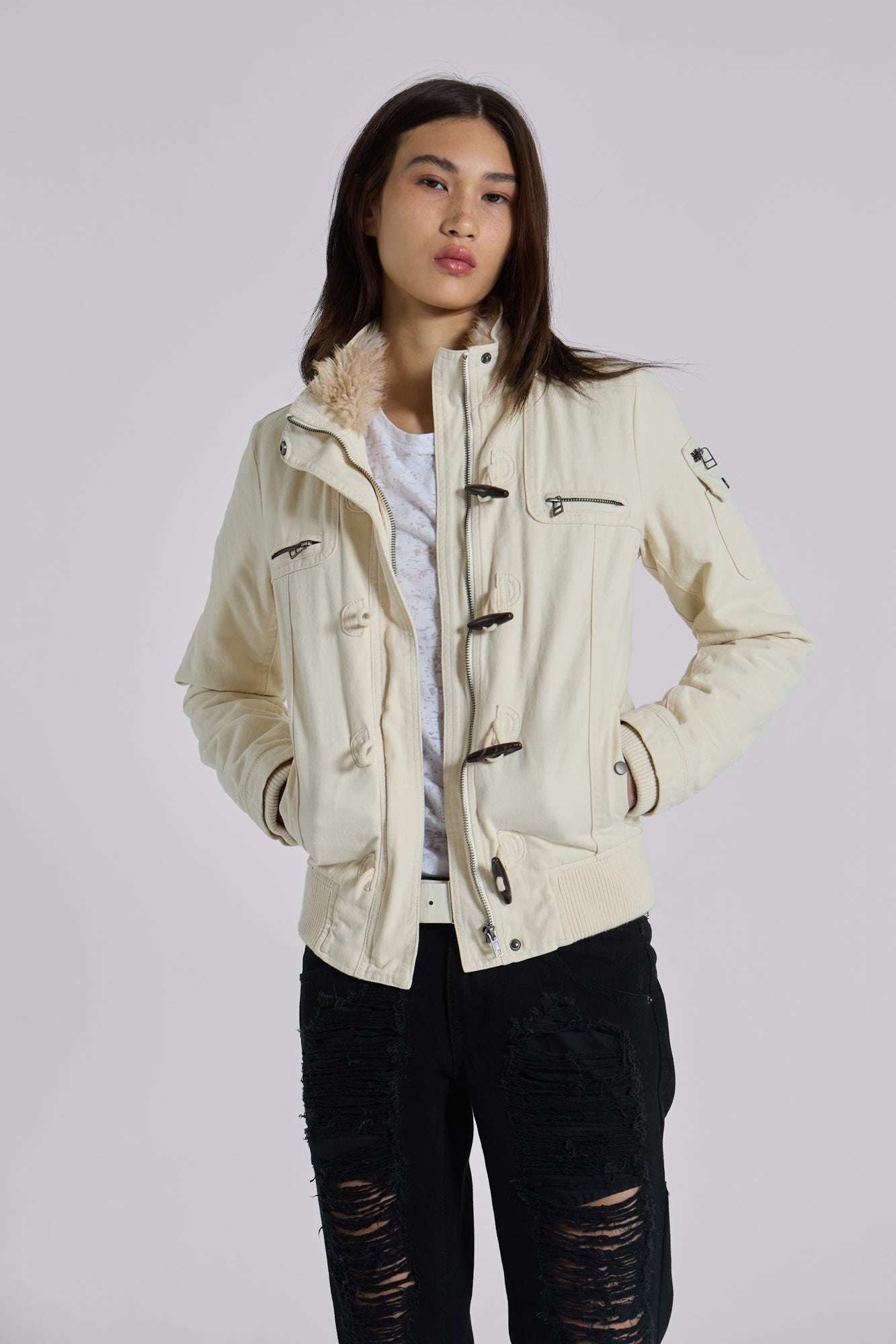 Ecru Merida Jacket | Jaded London | Clothing
