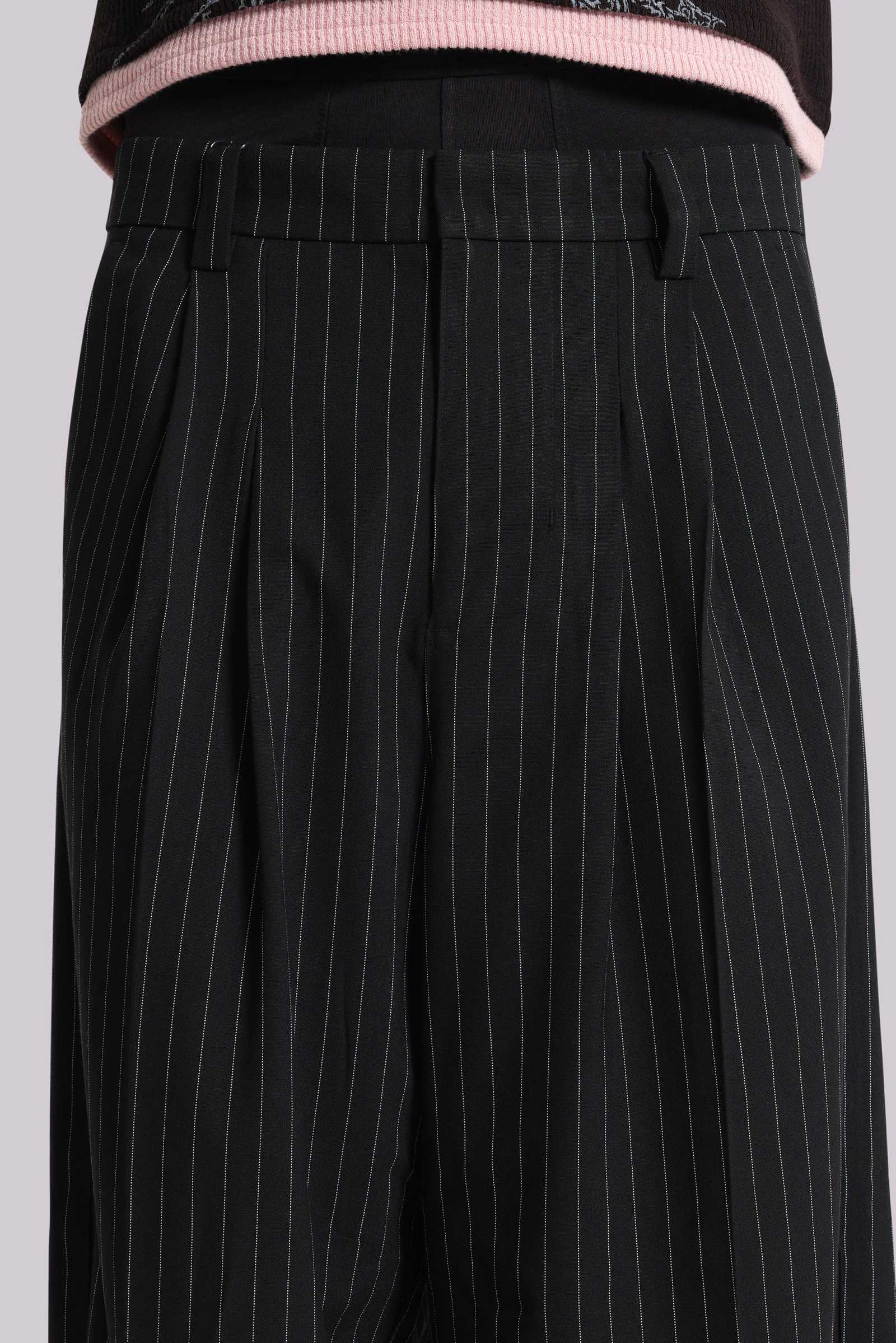 Shop Black Pinstripe Goliath Pants | Jaded London | Clothing