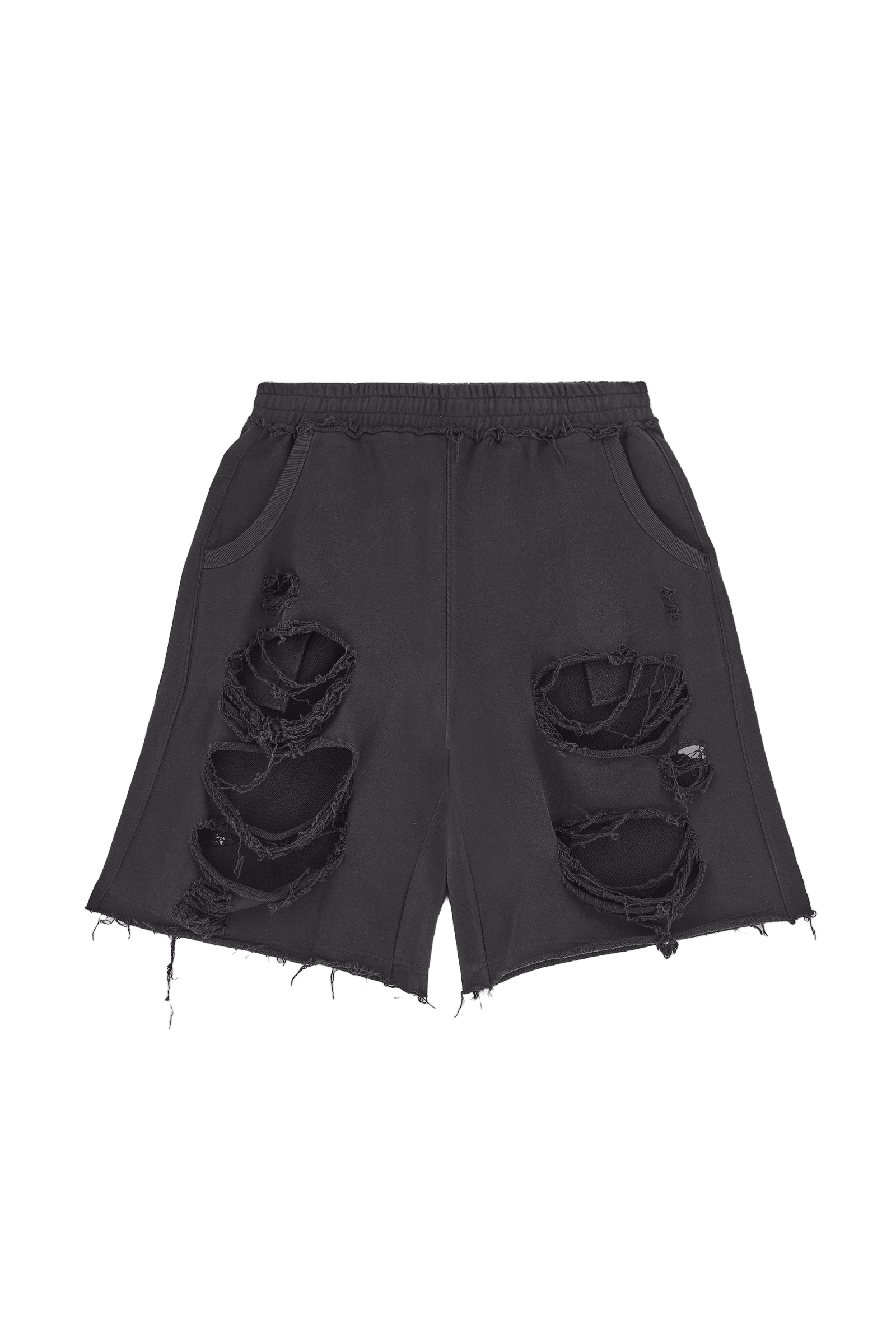Black Distressed Monster Shorts | Jaded London | Clothing