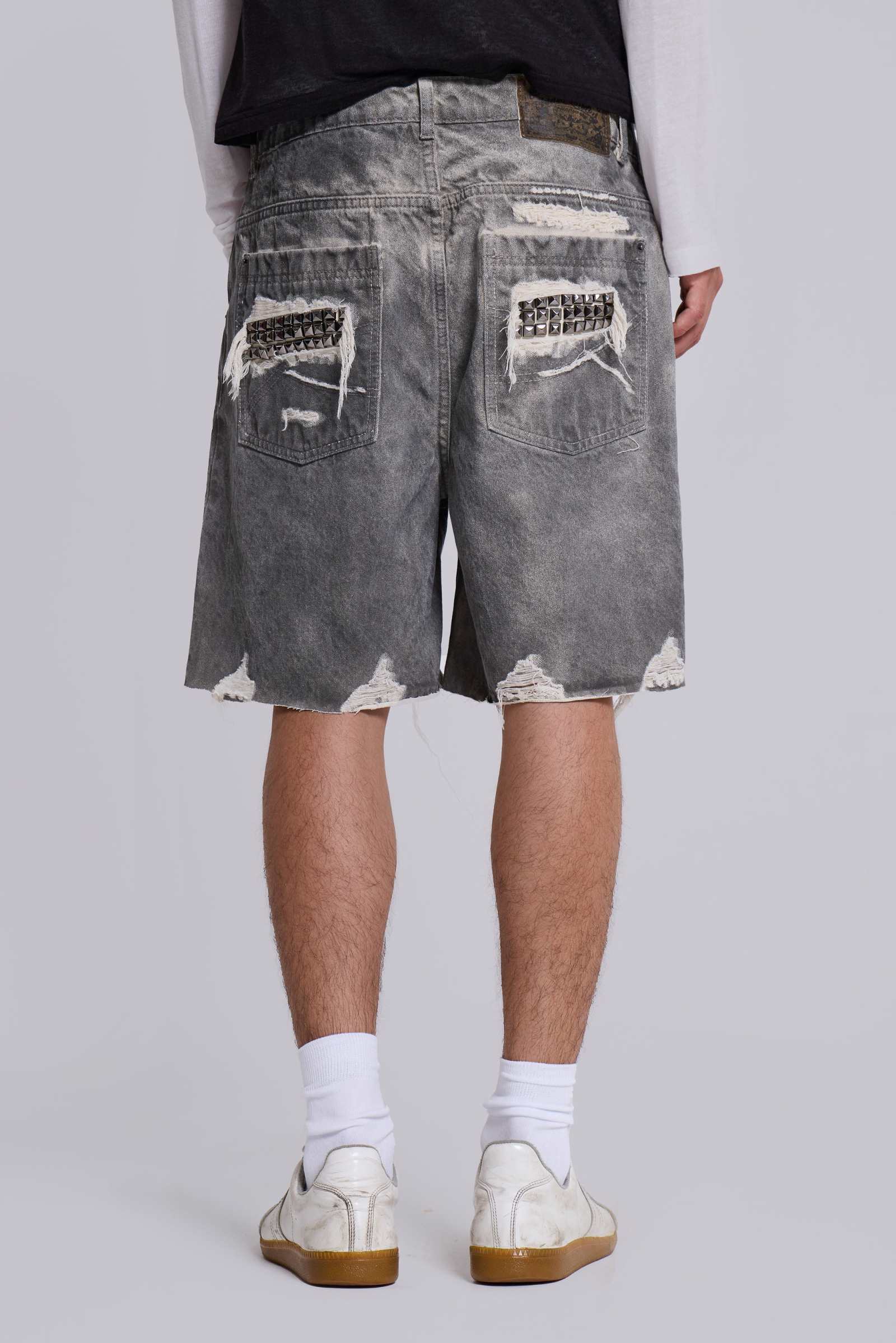 Dirty Studded Glasto Shorts | Jaded London | Clothing