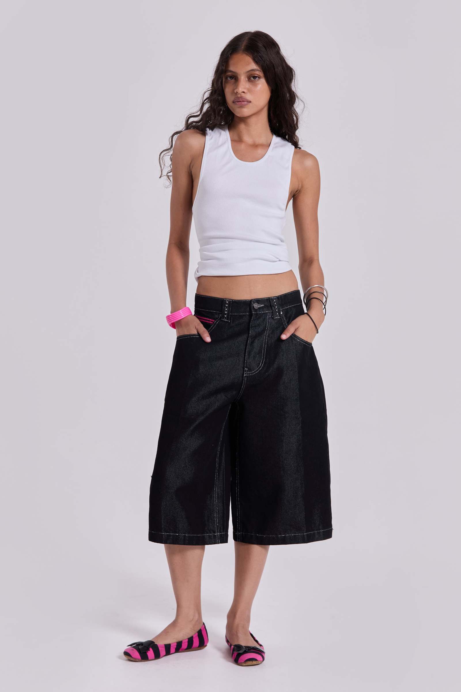 Sapphire Cross Colossus Jorts | Jaded London | Clothing