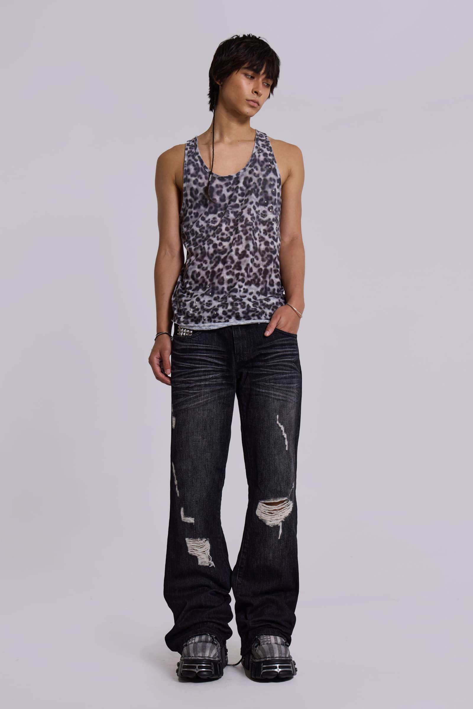 Airbrush Leopard Vest | Jaded London | Clothing