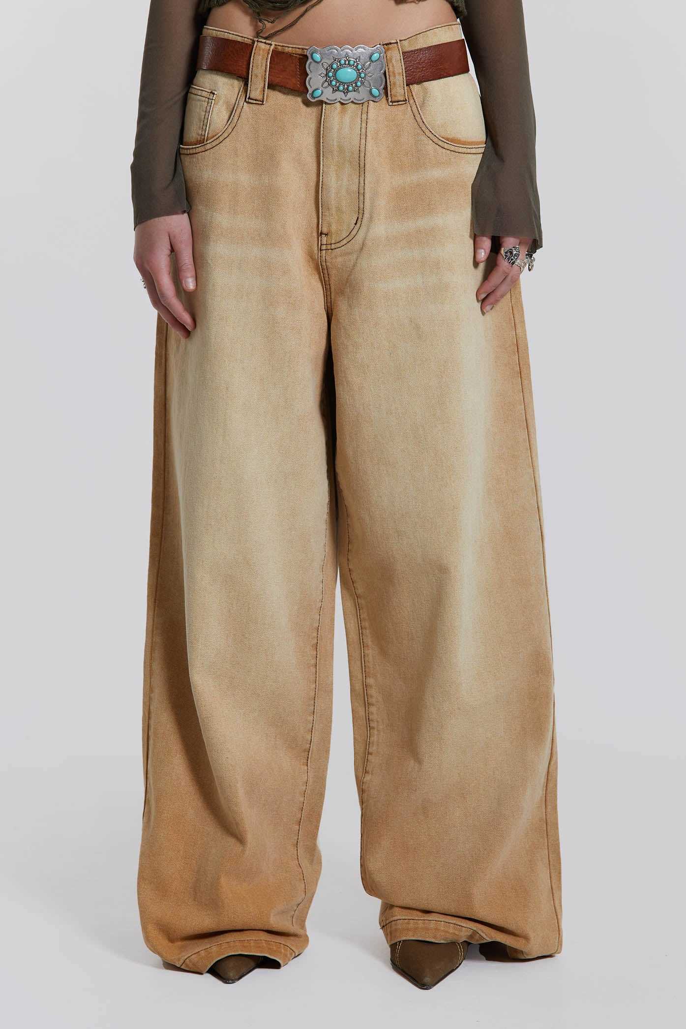 Shop Sand Colossus Baggy Jeans | Jaded London | Clothing