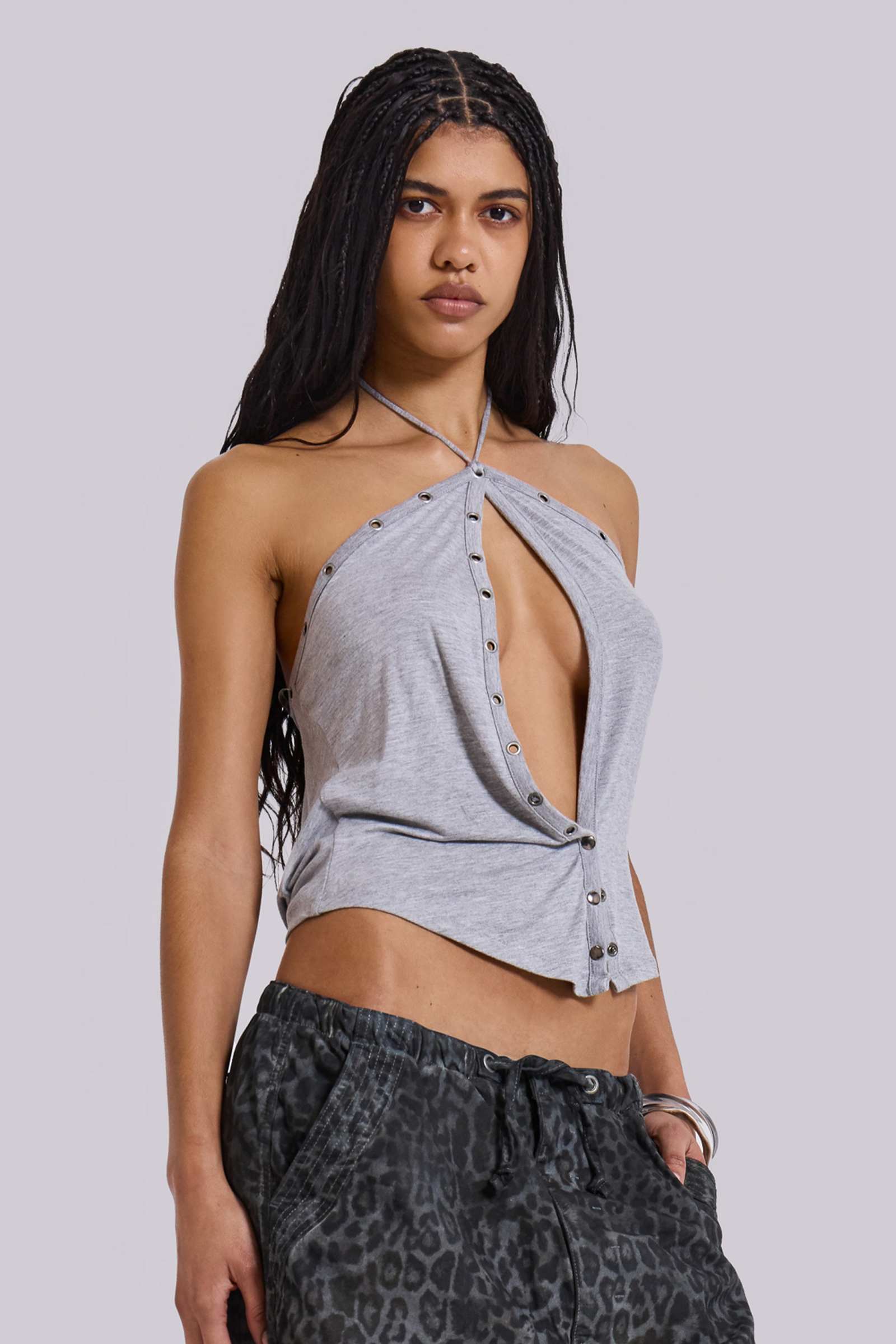 Zeila Cut Out Drape Top | Jaded London | Clothing