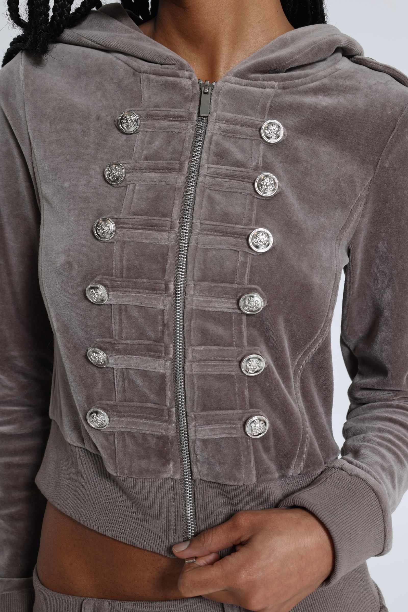 Cavalier Military Velour Hoodie | Jaded London | Clothing